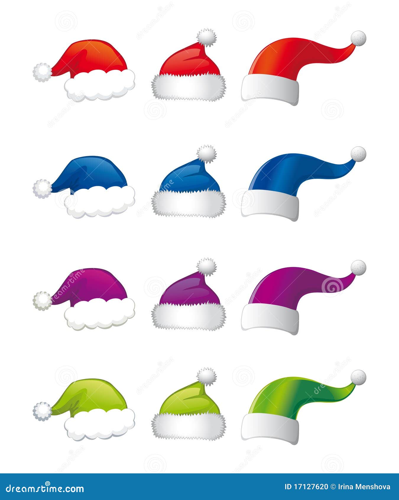 Santa caps stock vector. Illustration of christmas, santa - 17127620