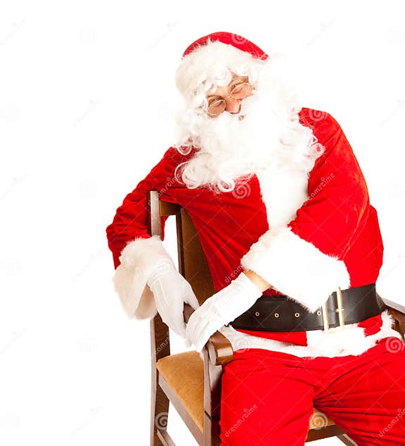 Santa in chair stock image. Image of suit, merry, white - 11211291
