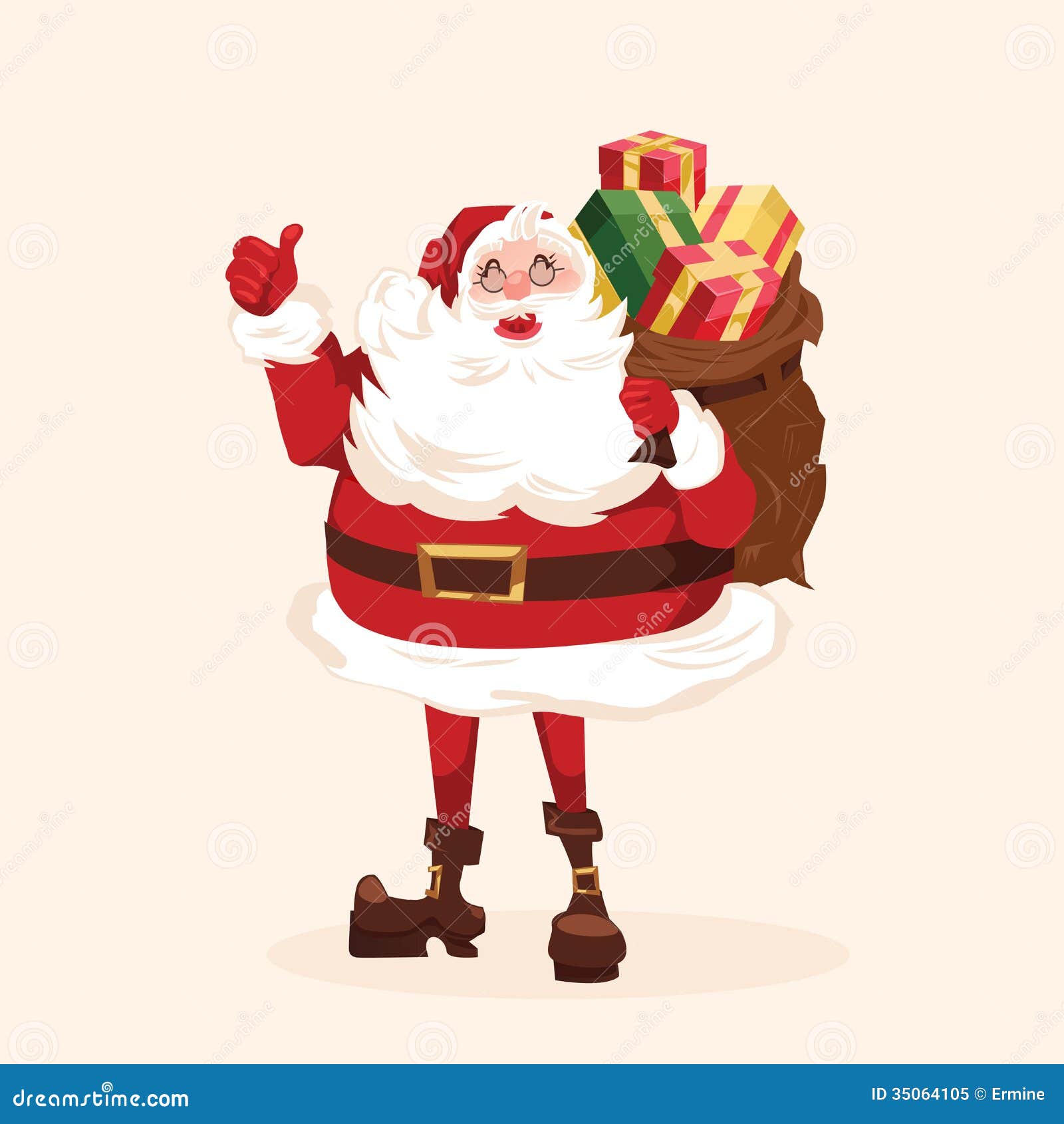 Santa Character. Cartoon Vector Illustration Stock Vector ...
