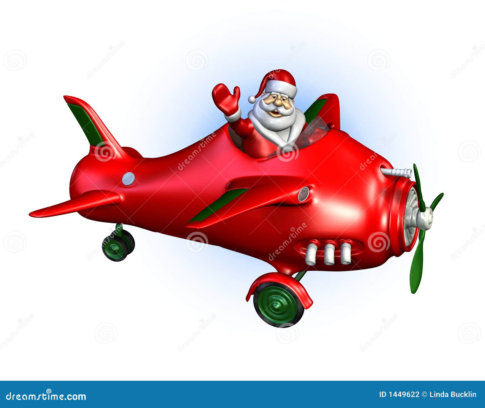Santa Che Pilota Un Aereo 2 Illustrazione di Stock - Illustrazione di ...