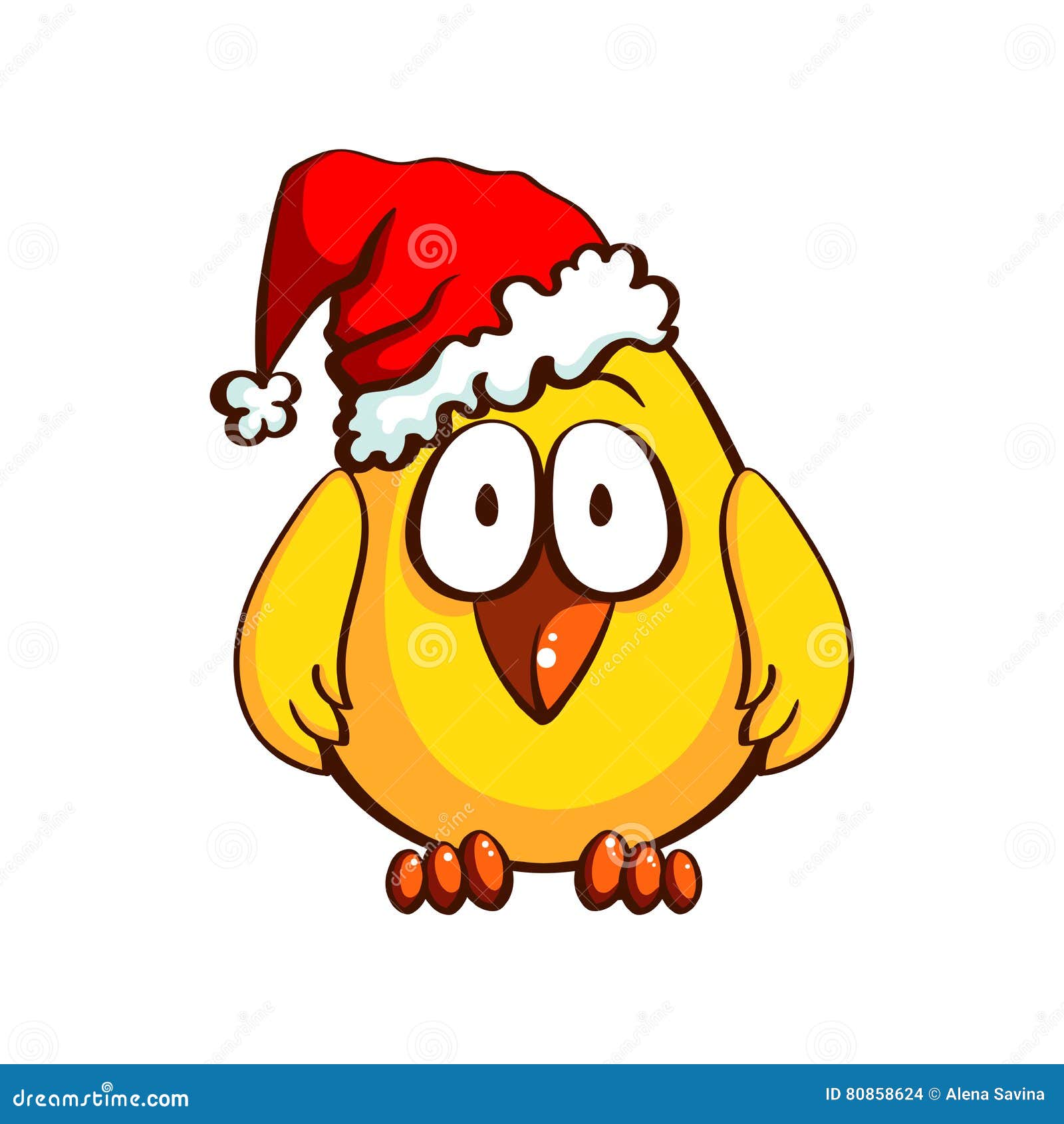 Santa Chicken divertida ilustración del vector. Ilustración de nuevo ...