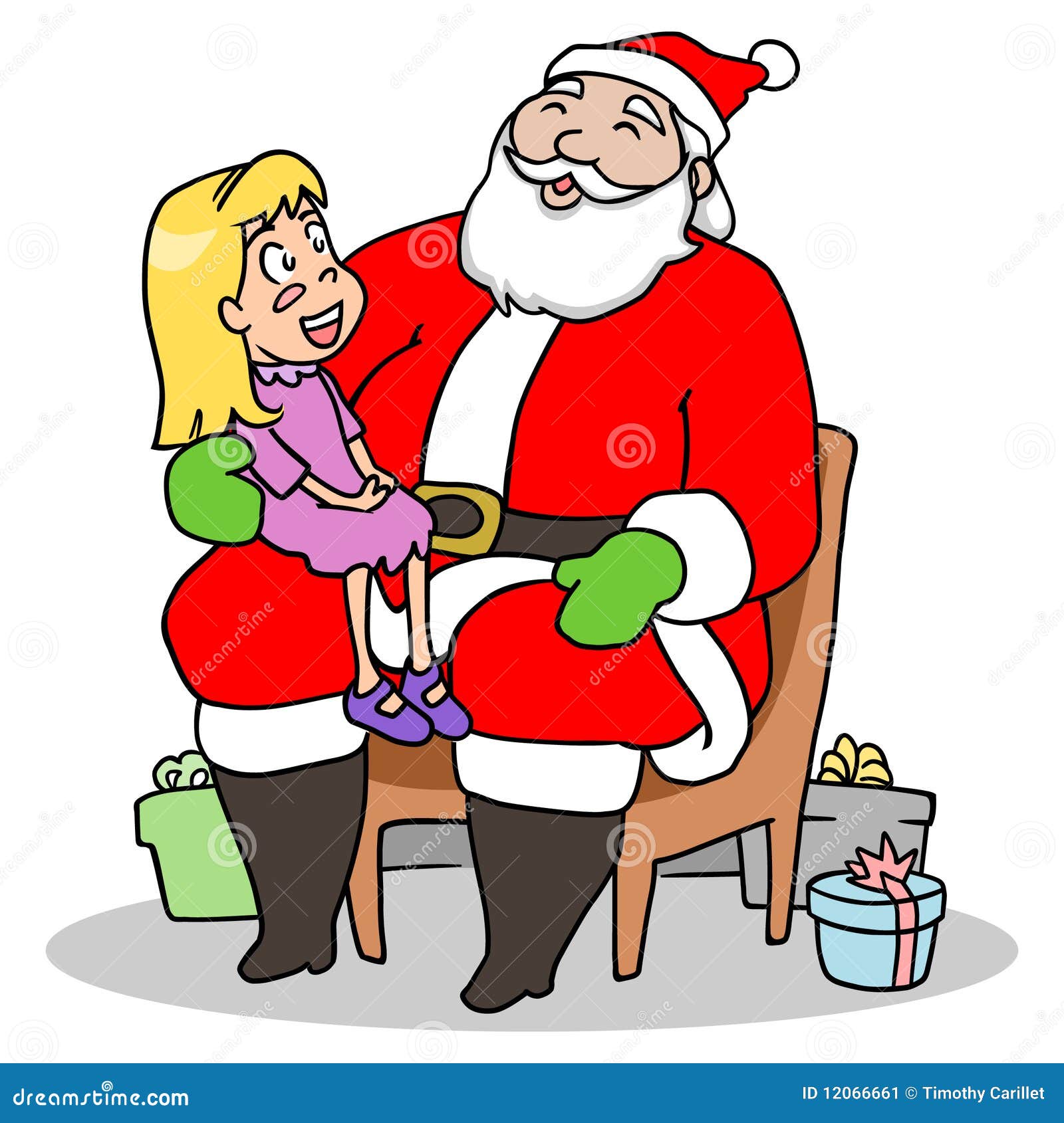 Santa and Child stock illustration. Illustration of kris - 12066661