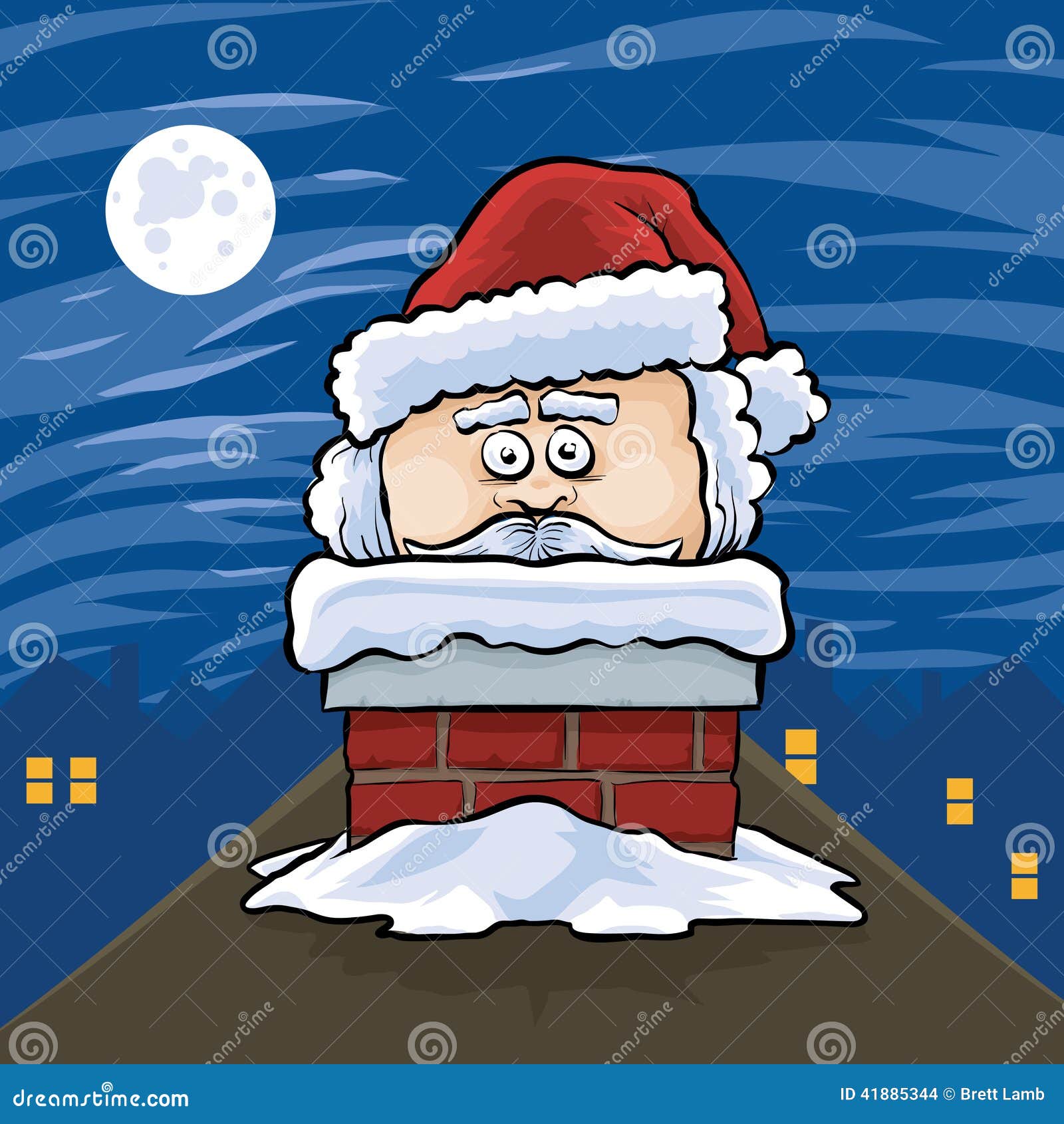 Santa in Chimney stock illustration. Illustration of caucasian - 41885344 Santa in Chimney stock illustration. Illustration of caucasian - 41885344