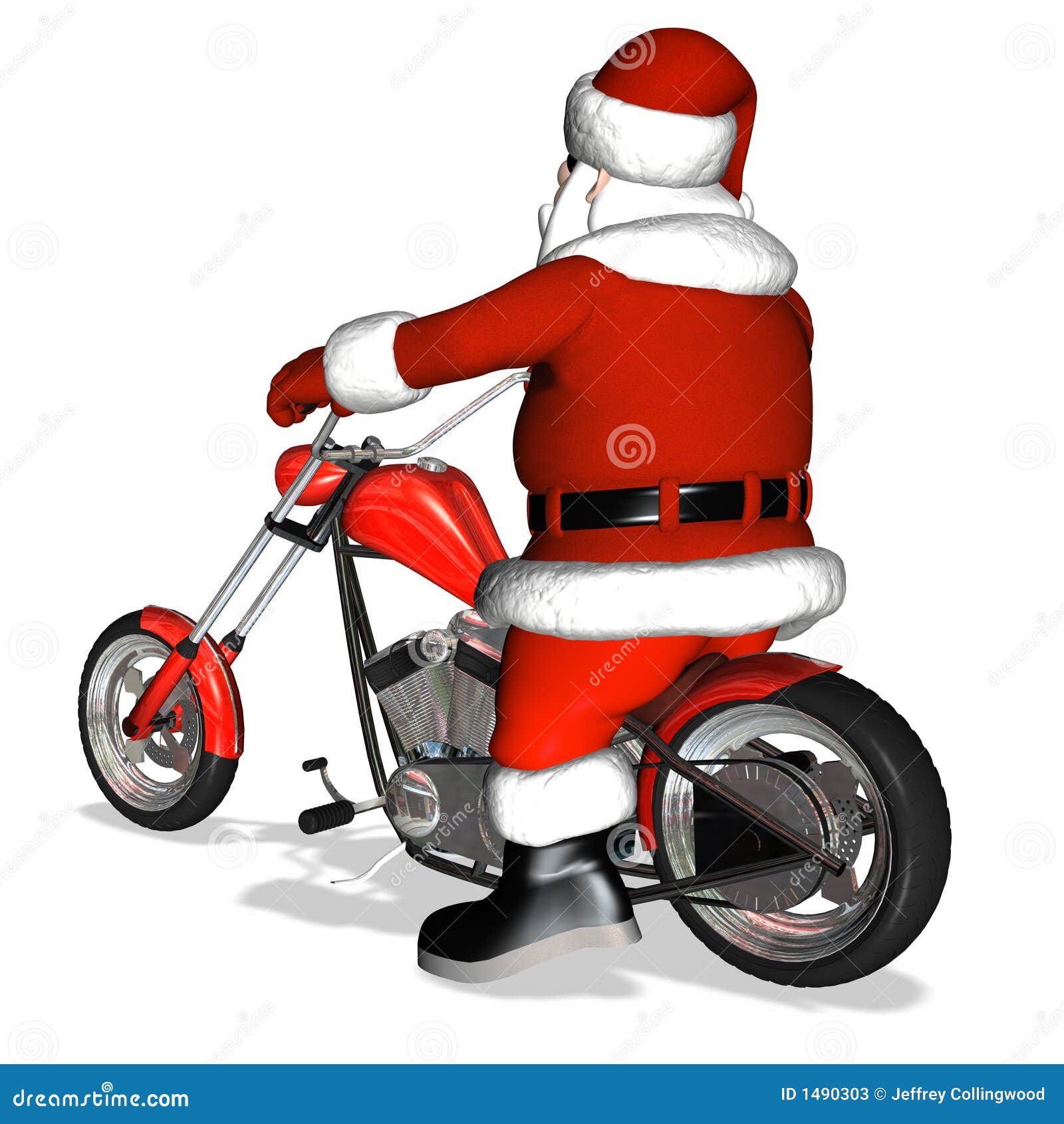 Santa Chopper 2 stock illustration. Illustration of kringle - 1490303