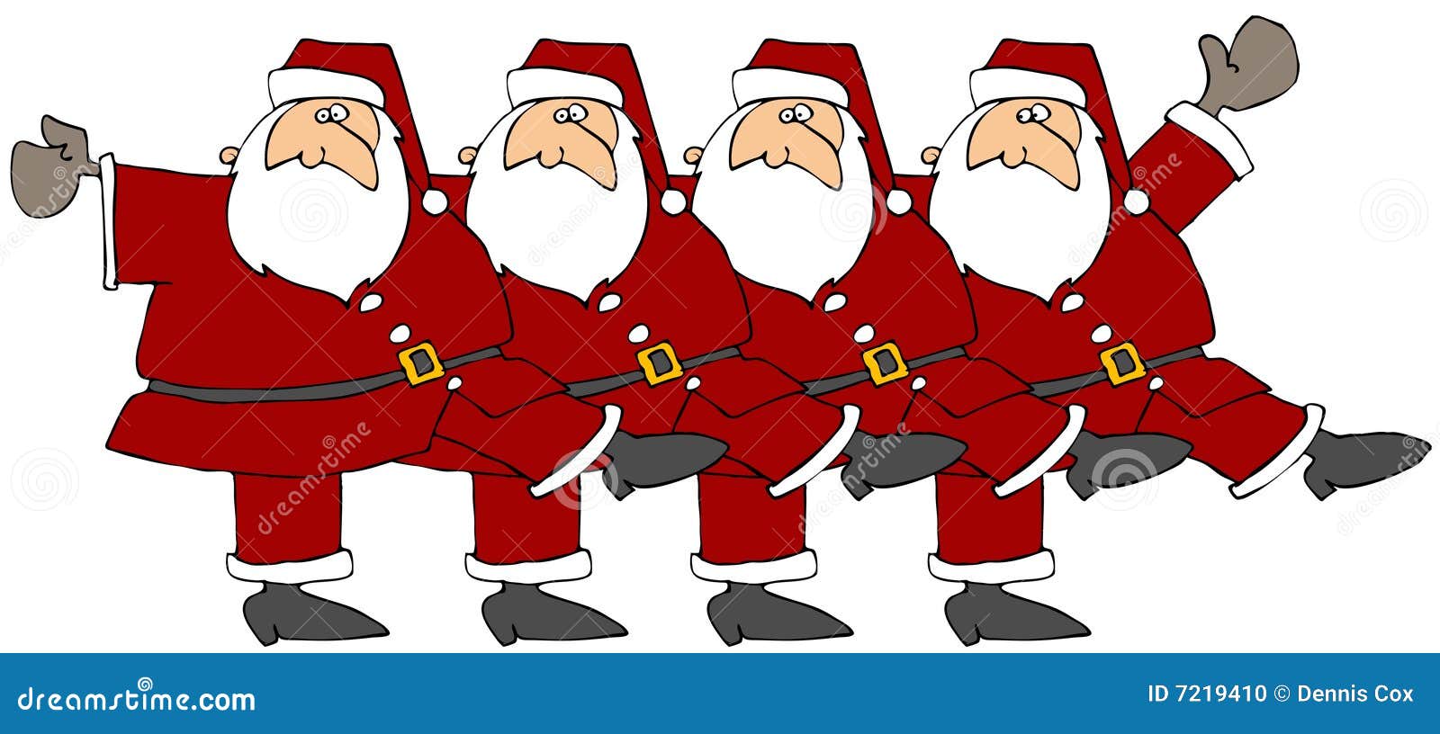 Santa Chorus Line stock illustration. Illustration of suit - 7219410