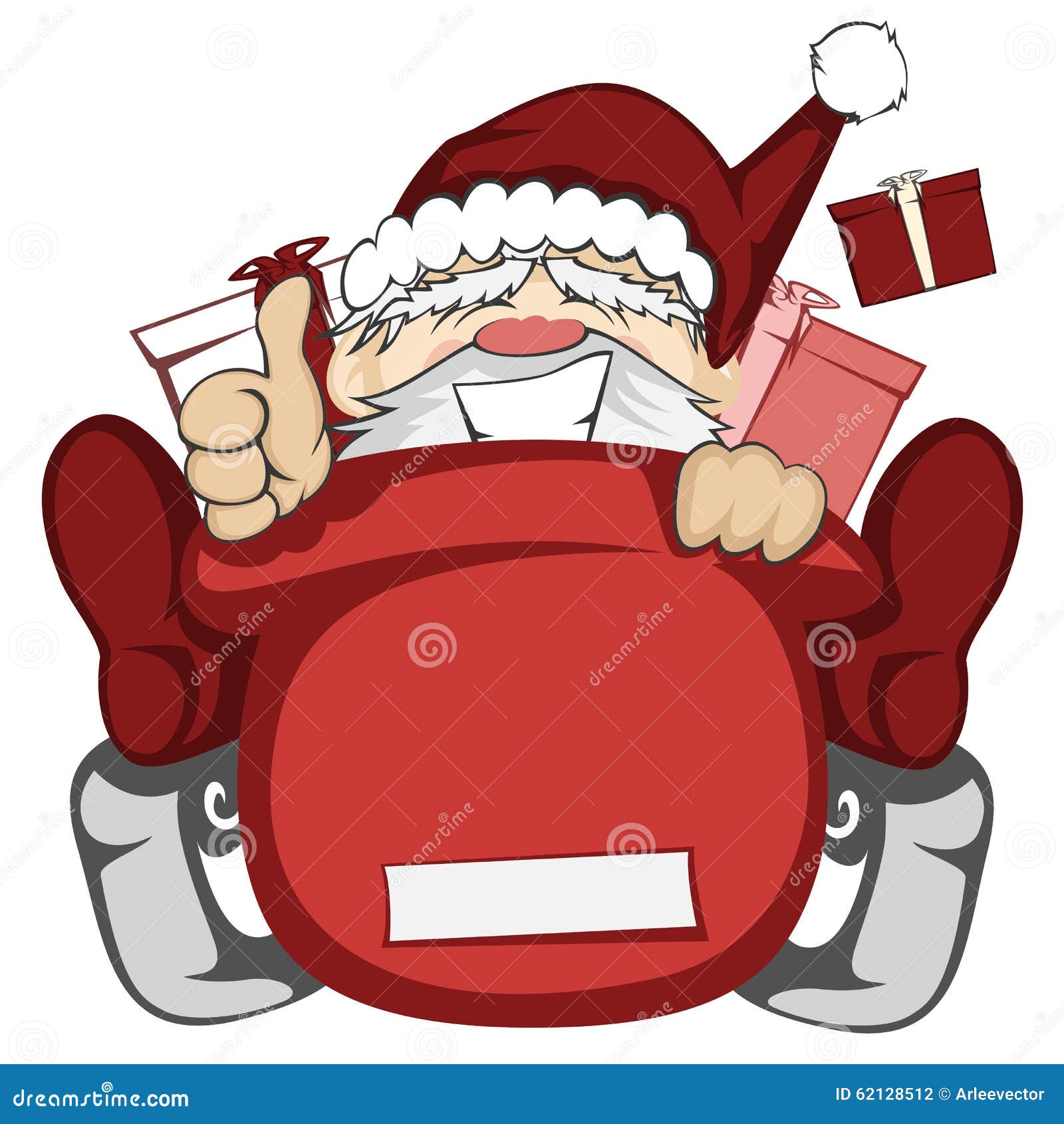 Santa Claus in action stock vector. Illustration of action - 62128512