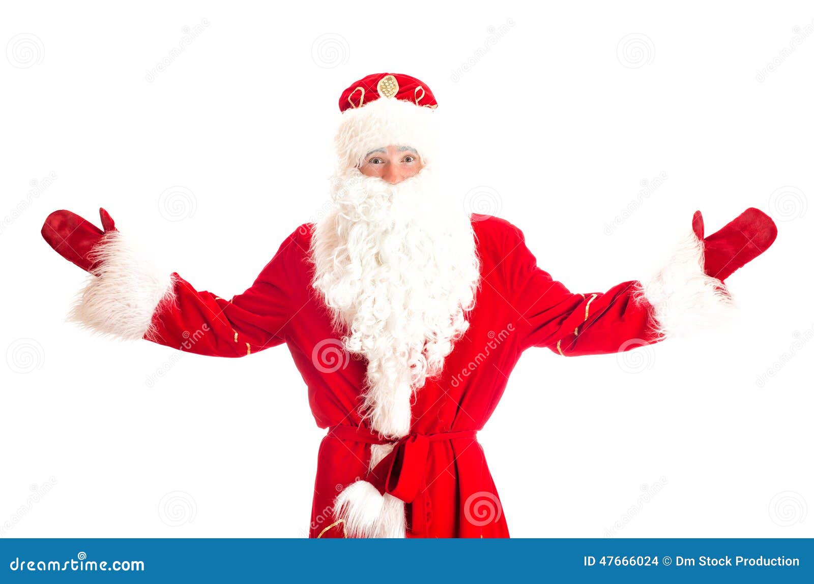 Santa Claus with Arms Wide Open. Stock Photo - Image of costume ...