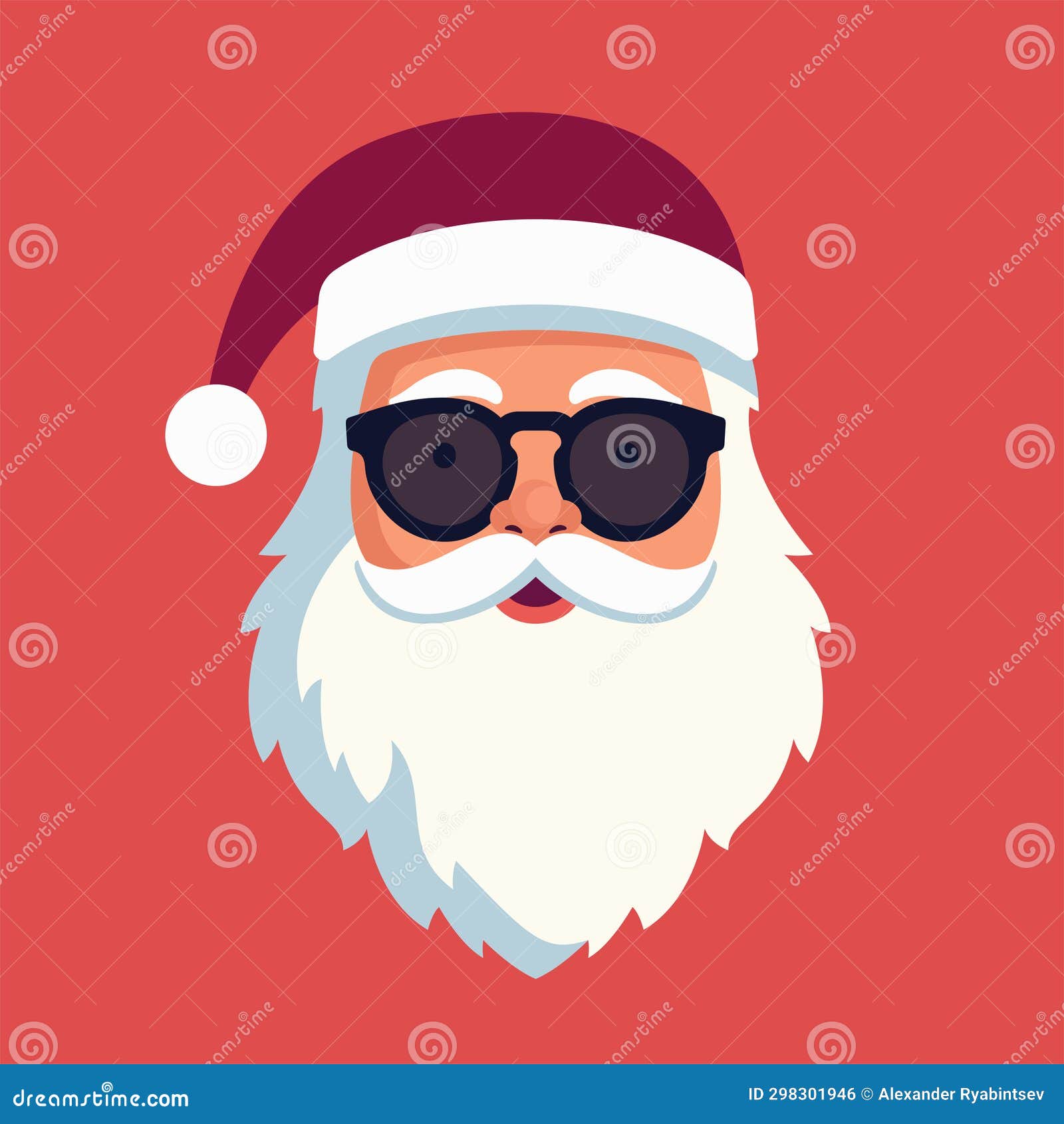 Santa Claus Avatar Vector Illustration Stock Vector - Illustration of ...