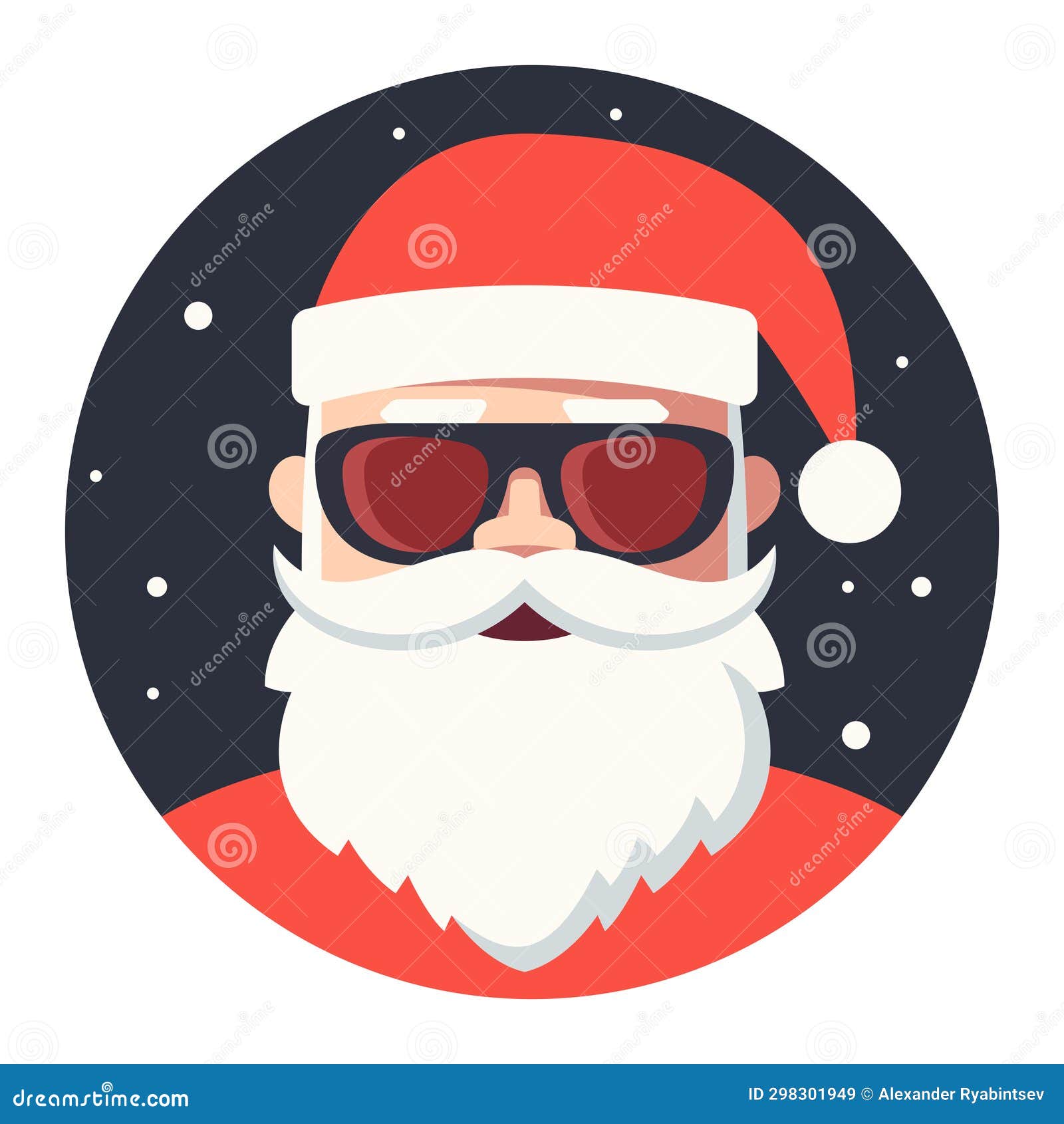 Santa Claus Avatar Vector Illustration Stock Vector - Illustration of ...