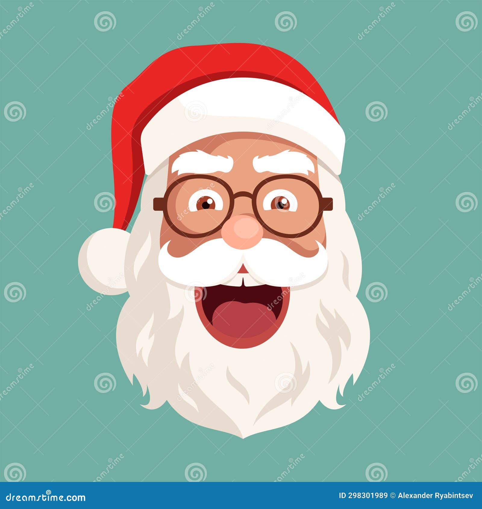Santa Claus Avatar Vector Illustration Stock Vector - Illustration of ...