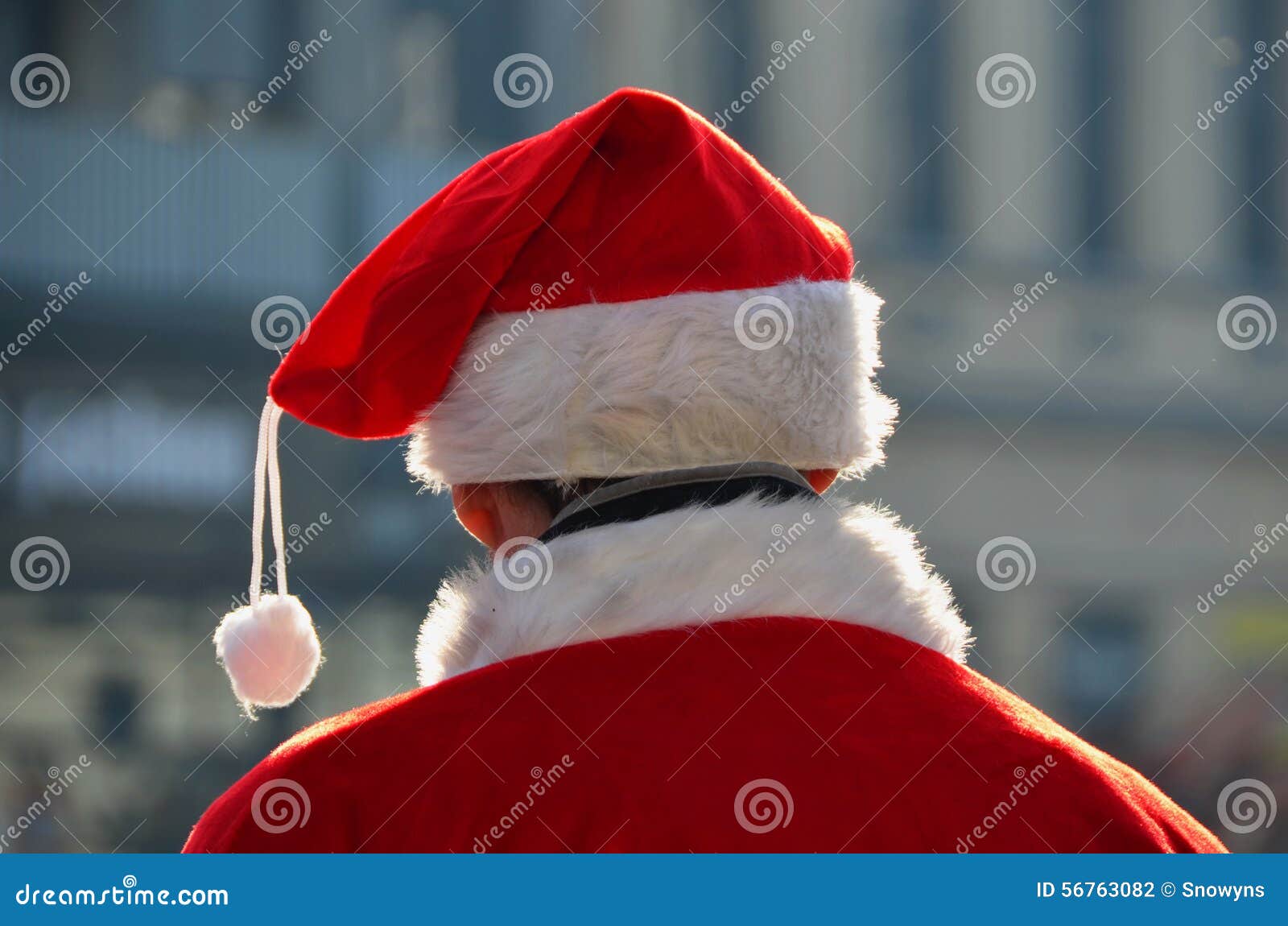 Santa Claus Back With Hat Royalty-Free Stock Image | CartoonDealer.com ...