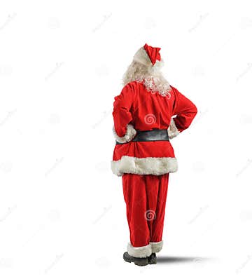 Santa claus back stock photo. Image of tradition, ponder - 46968404