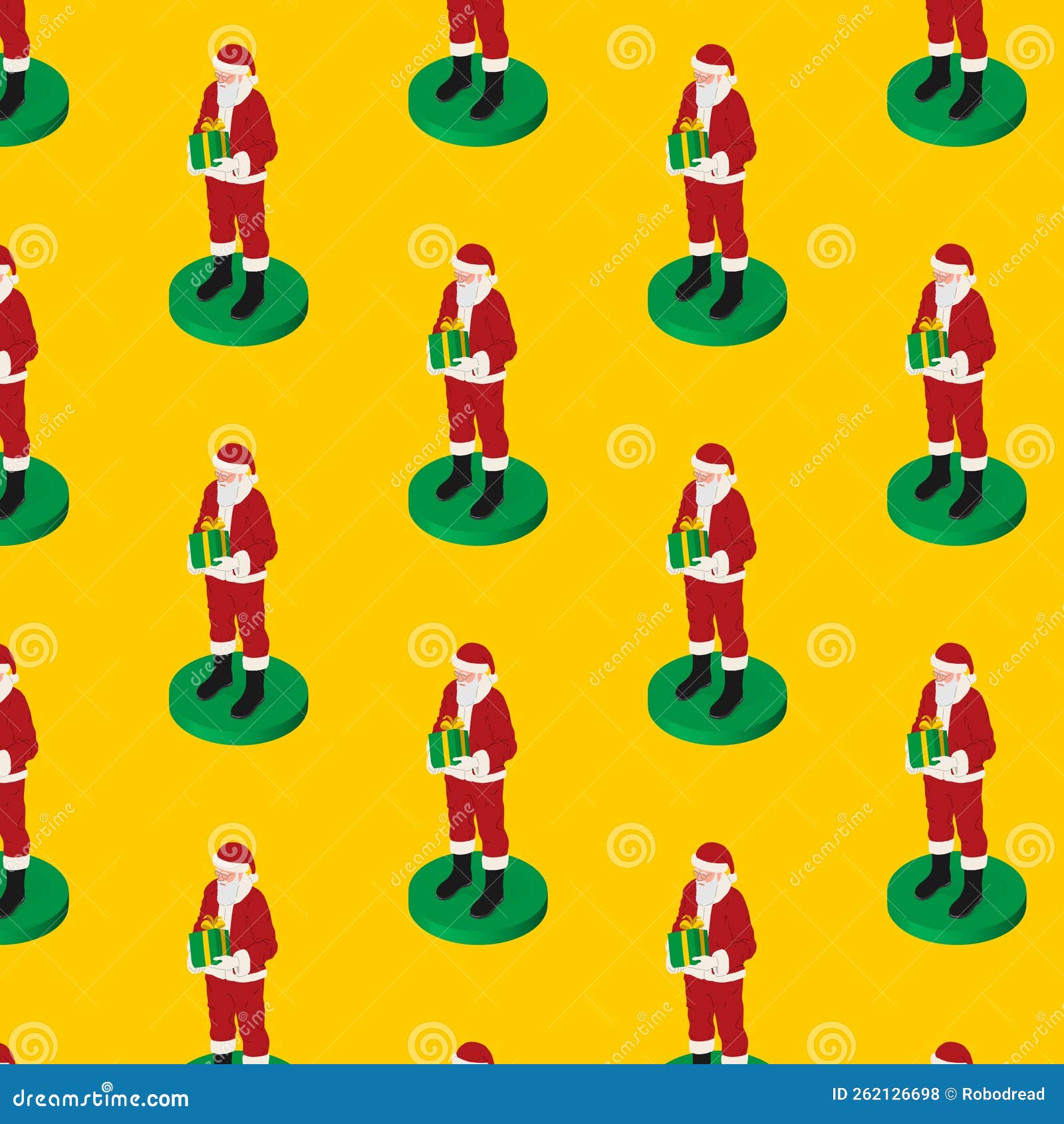 Santa Claus, Background with Seamless Pattern, Repeating Vector ...
