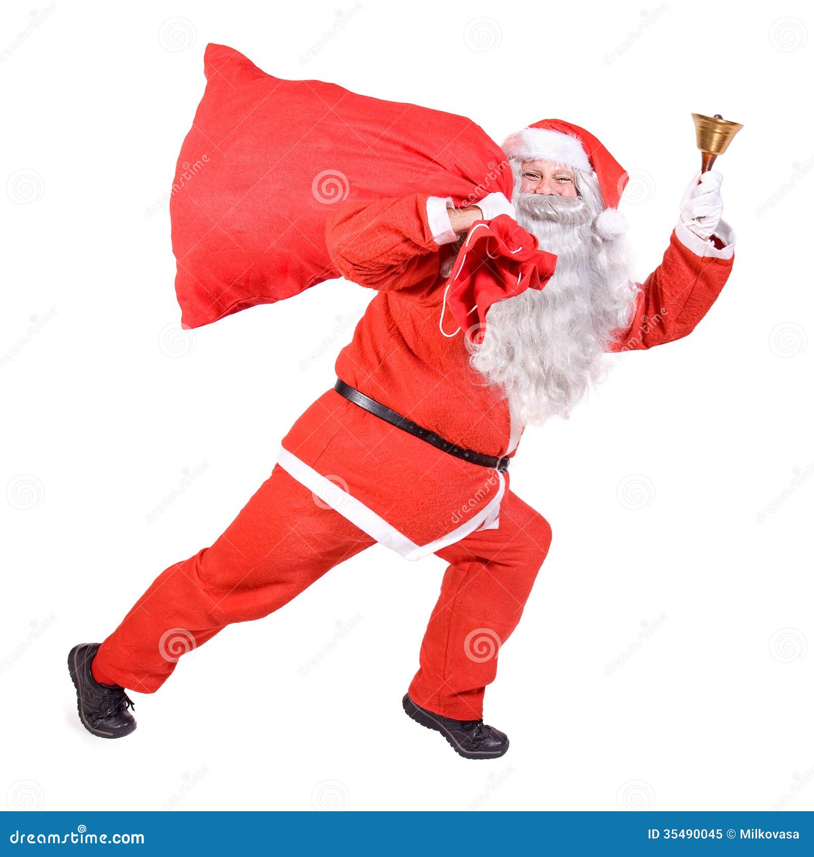 Santa Claus stock image. Image of seasonal, ringer, bell - 35490045