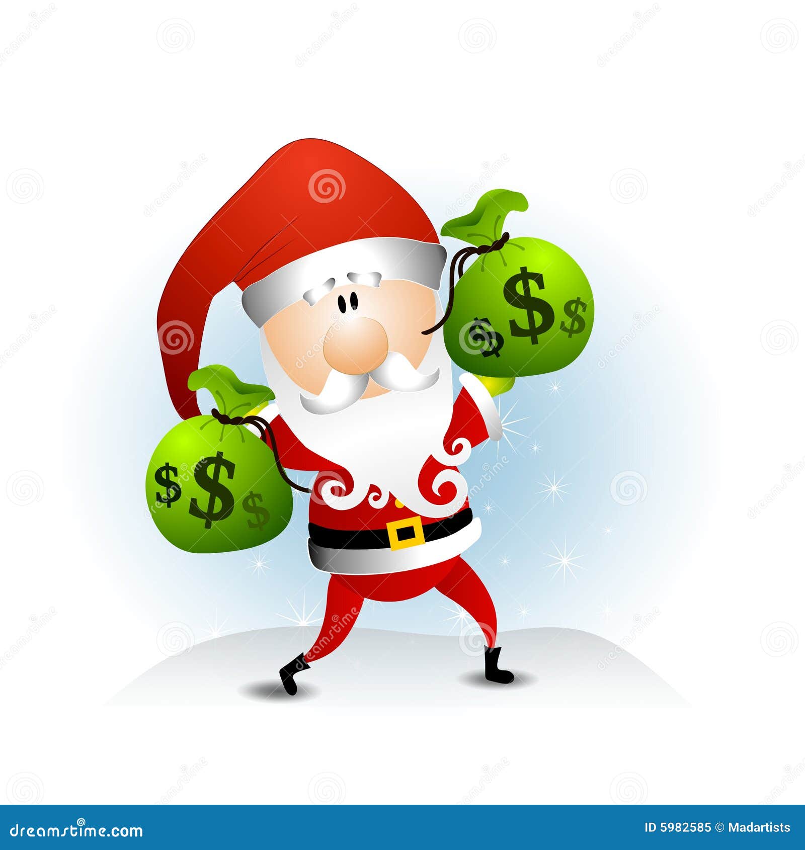 Santa Money Bag, Sack Vector Symbol Icon Design. | CartoonDealer.com ...