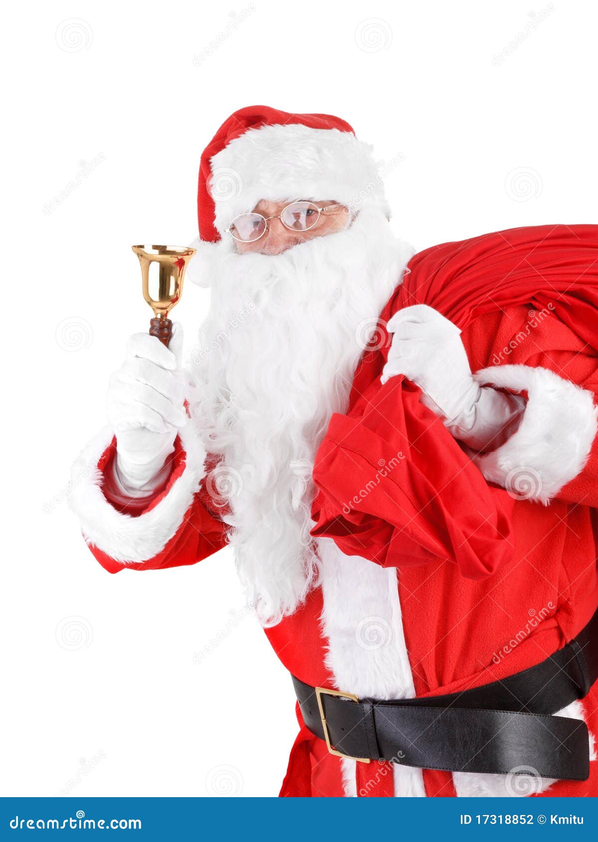 Santa claus with bell stock photo. Image of costume, event - 17318852
