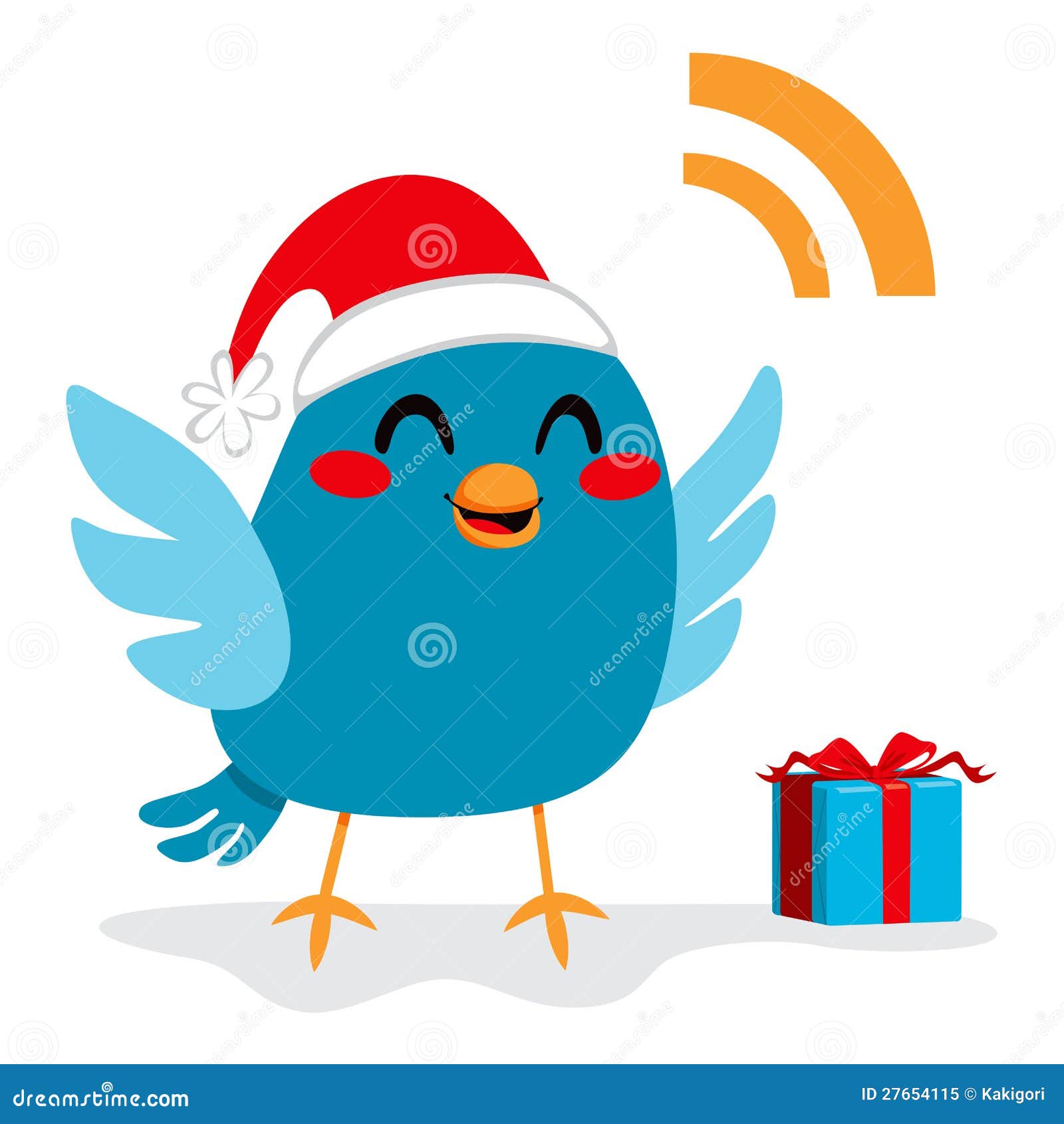 Santa Claus Bird stock vector. Illustration of winter - 27654115