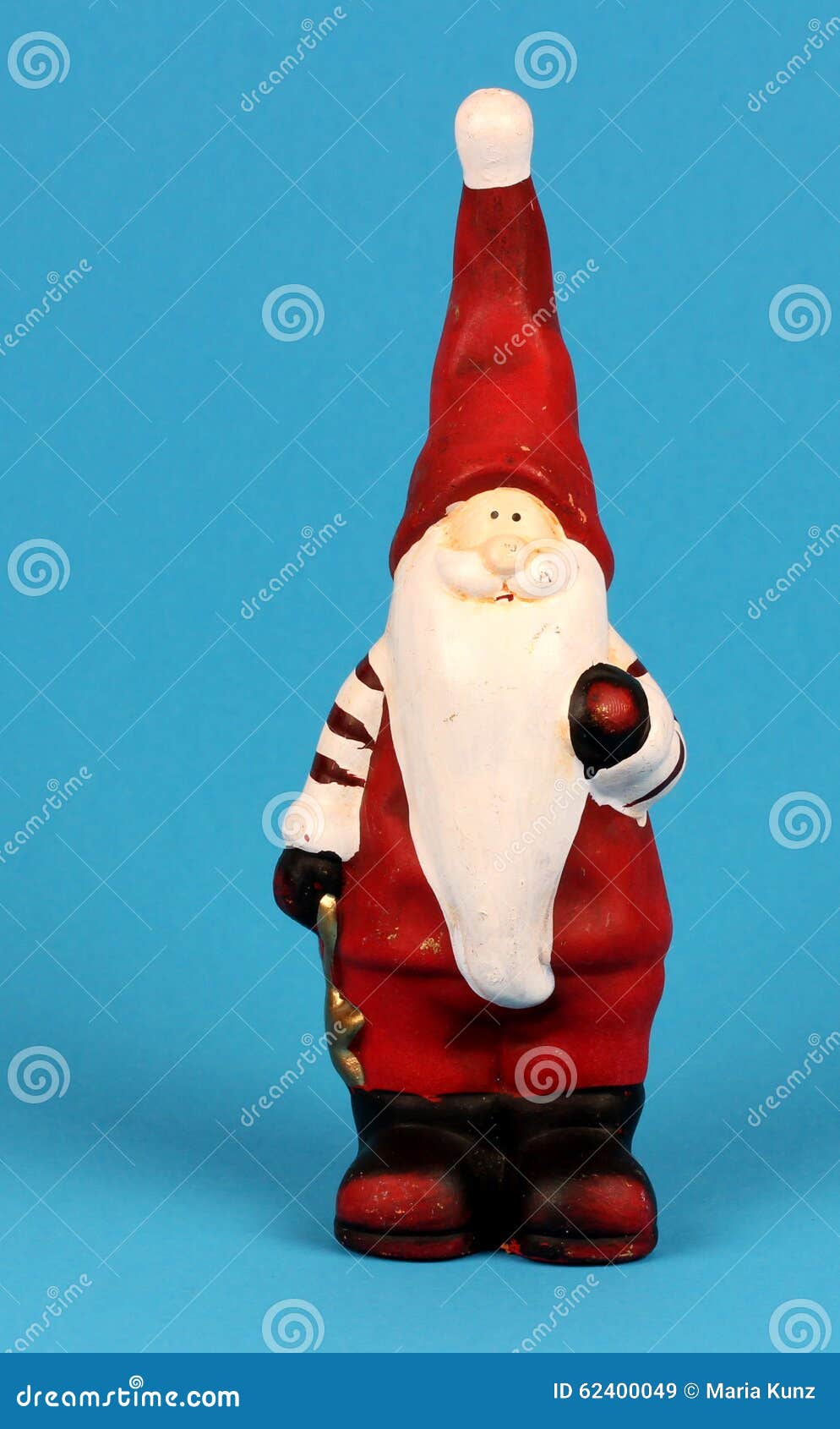 Santa Claus on a Blue Background Stock Image - Image of santa, person ...