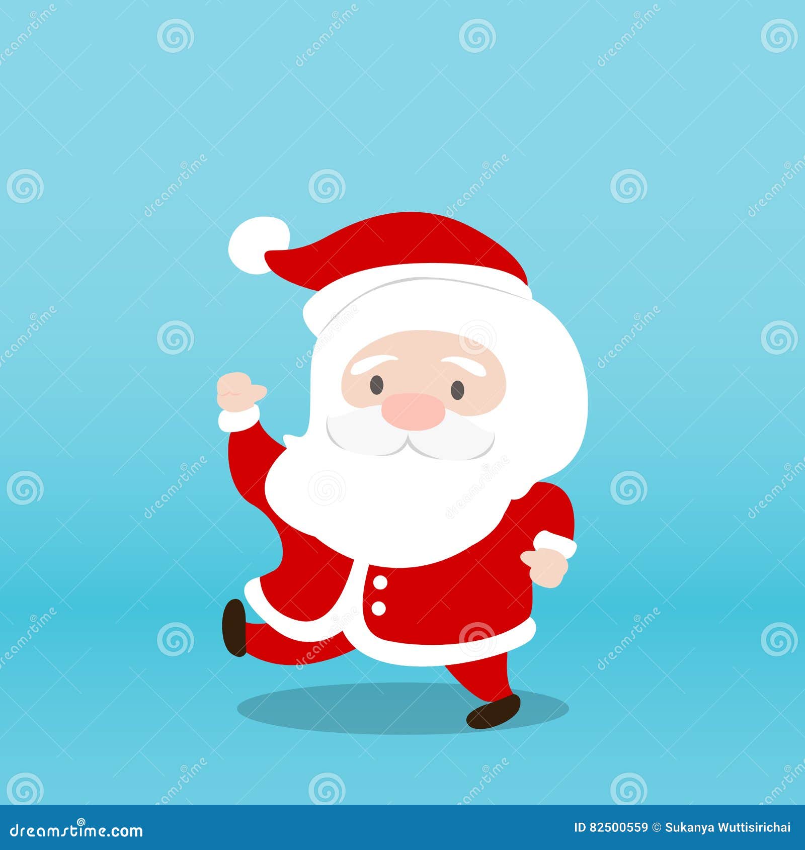 Santa Claus with Blue Background. Illustration. Stock Vector ...