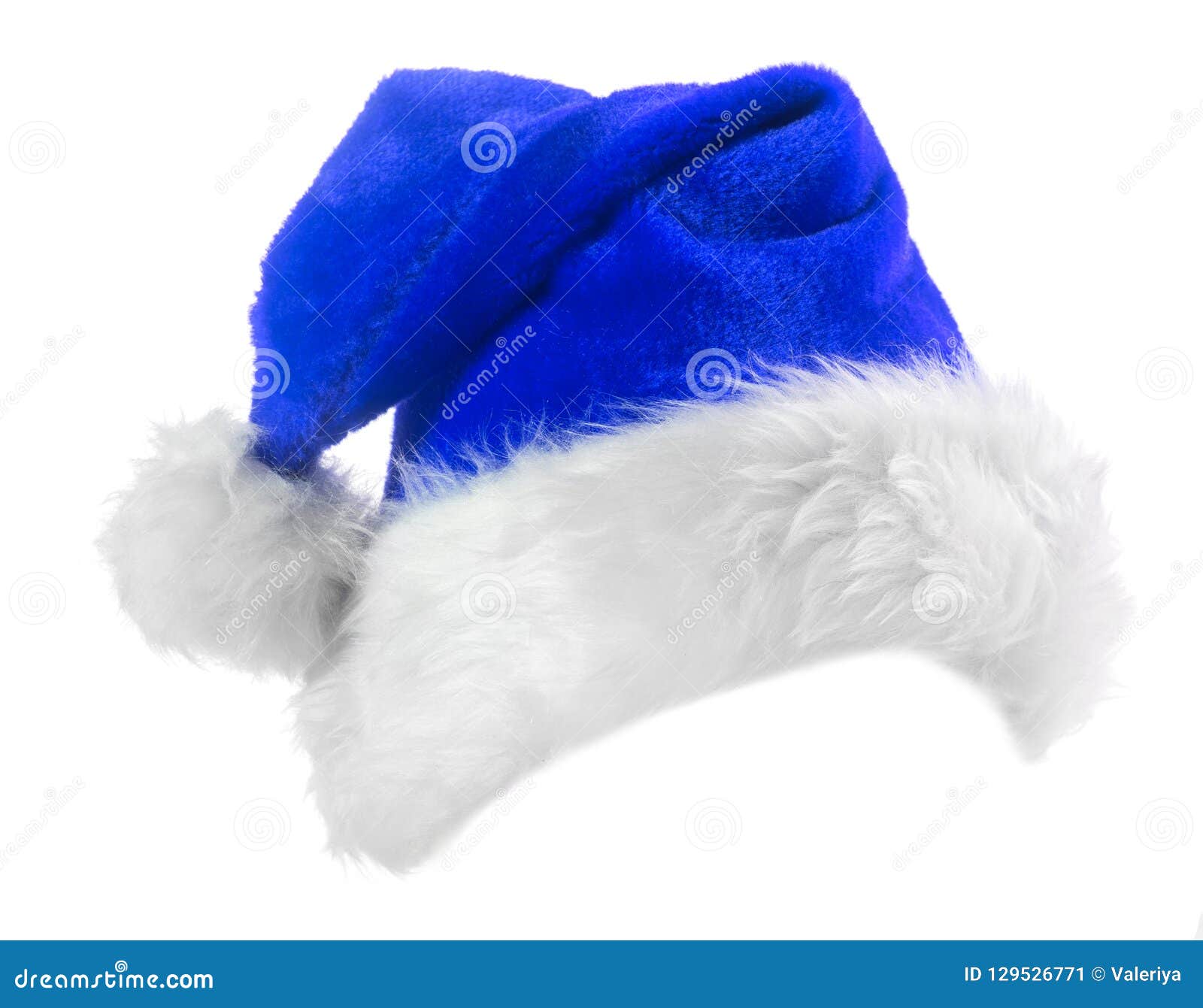 Santa Claus blue hat stock image. Image of claus, christmas - 129526771