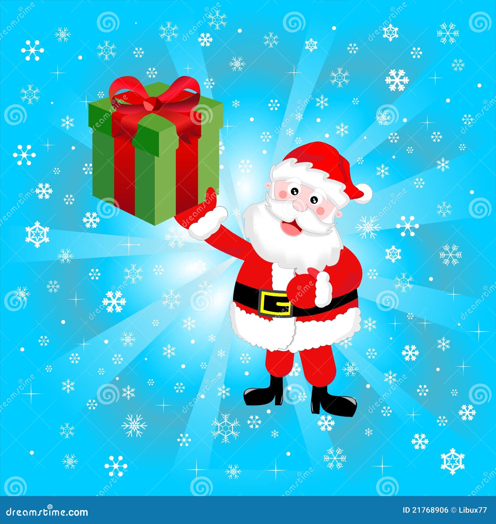 Santa Claus Brings Present stock illustration. Illustration of presents ...