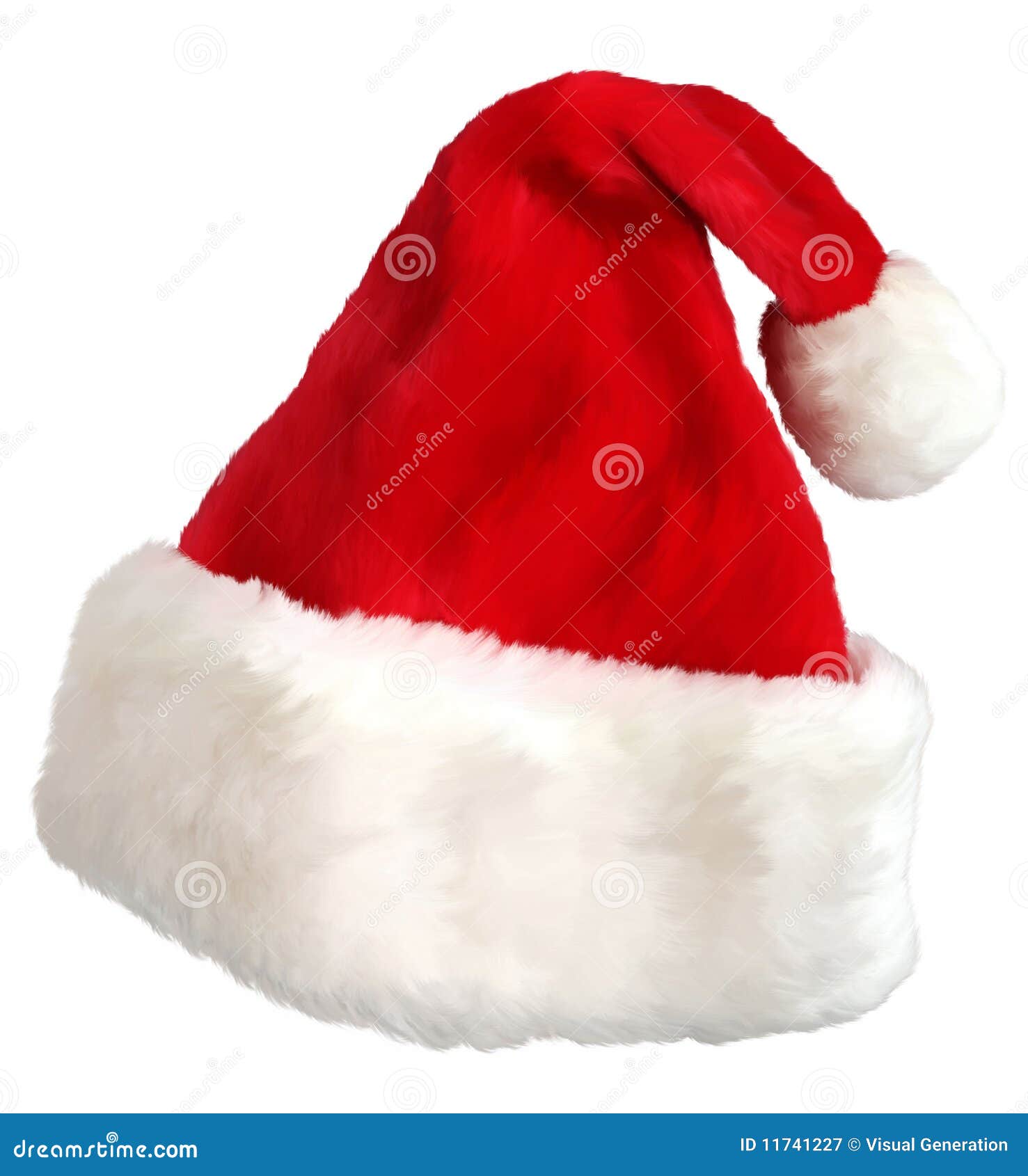 Santa Claus cap stock illustration. Illustration of white - 11741227