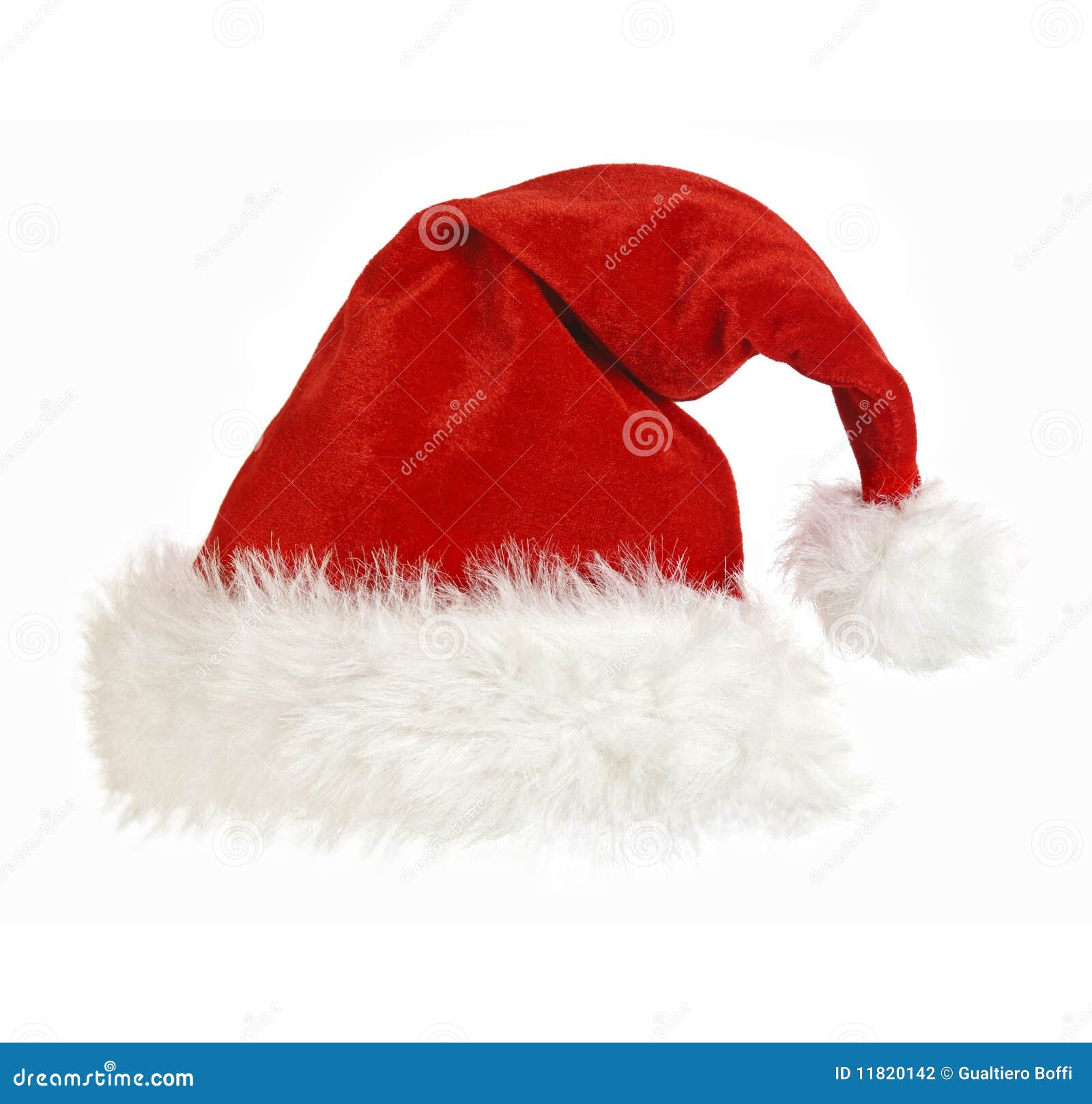 Santa claus cap on white stock photo. Image of gift, symbol - 11820142