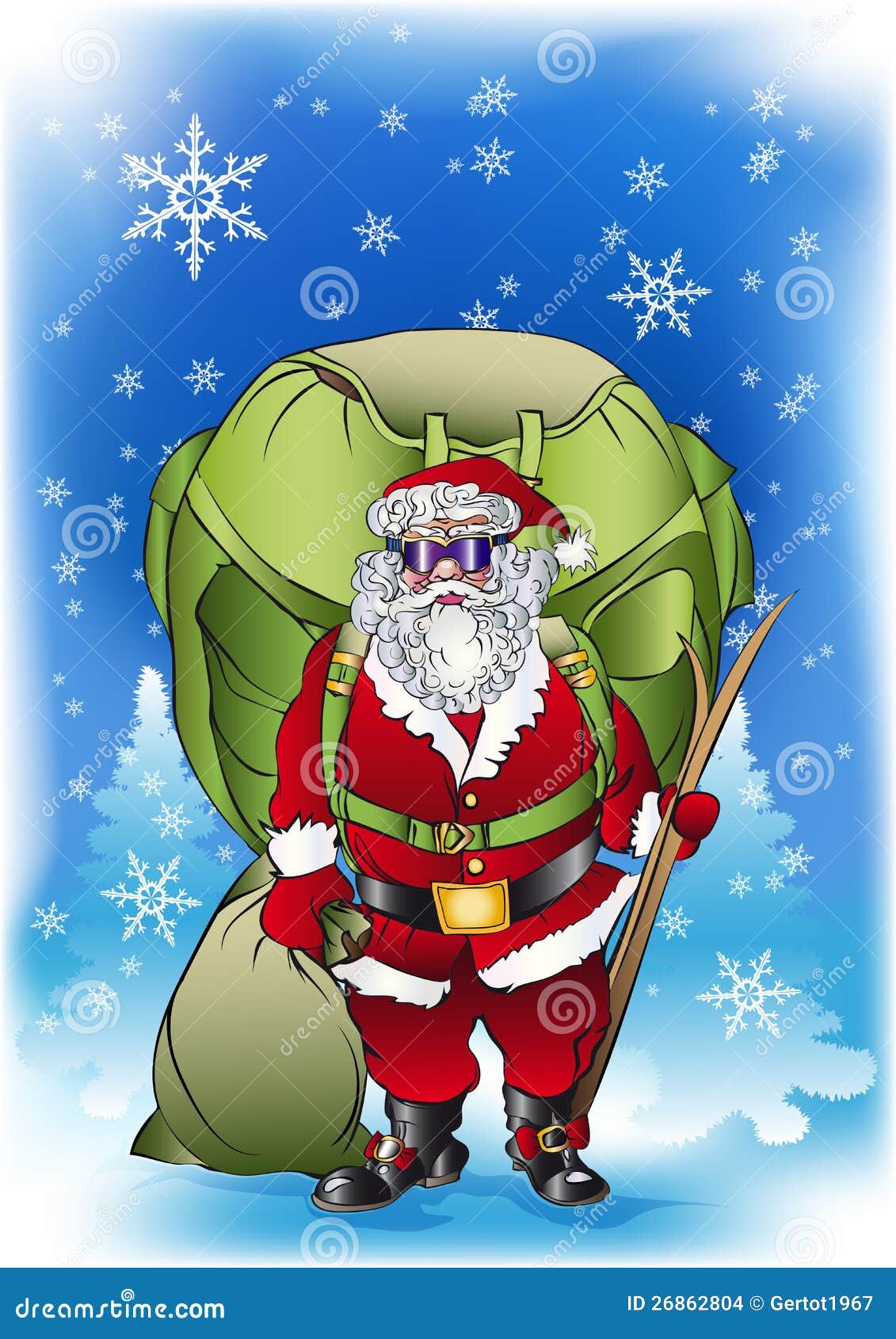 Santa claus cargo stock vector. Illustration of card - 26862804