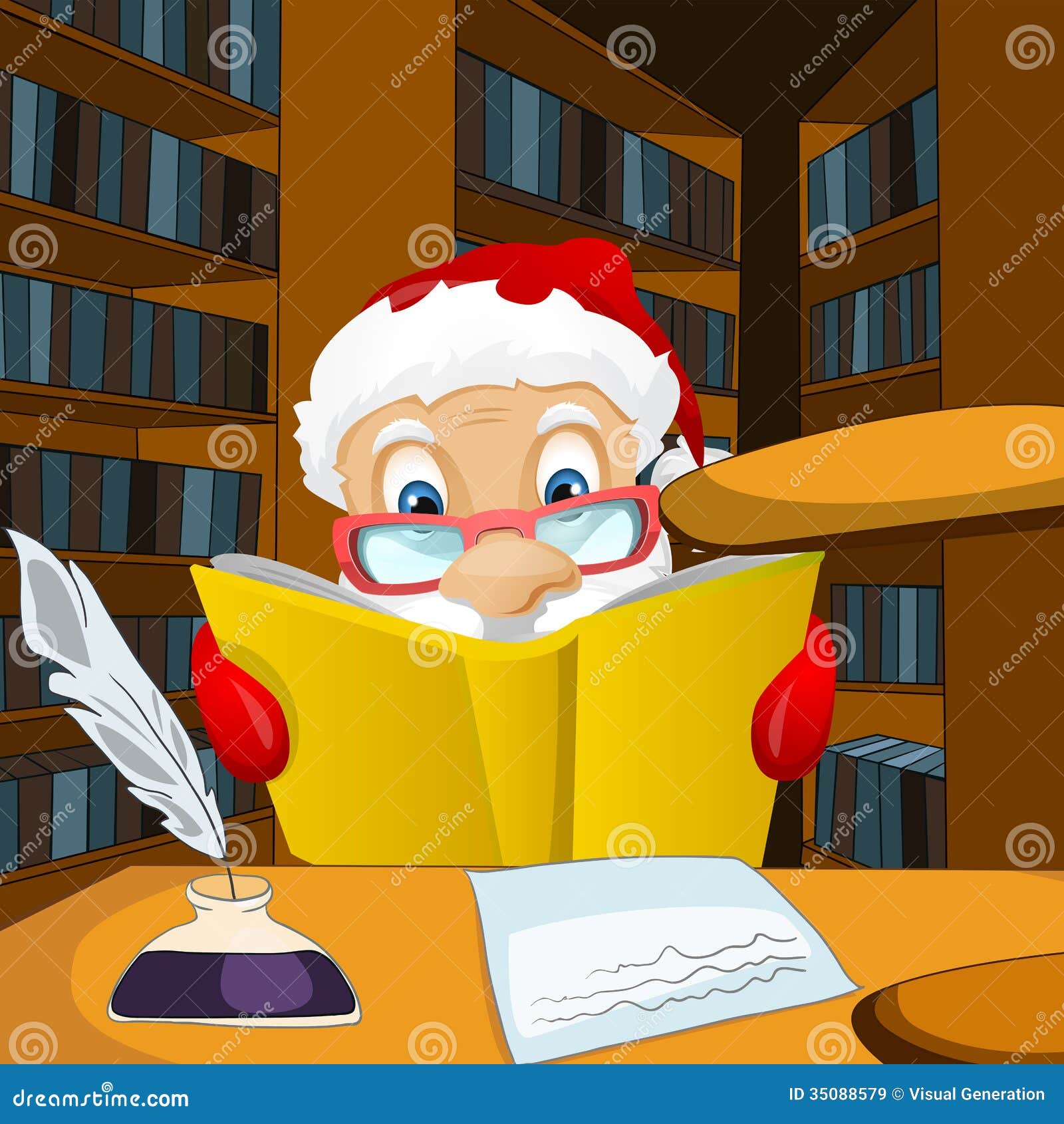 Santa Claus stock vector. Illustration of education, novel - 35088579