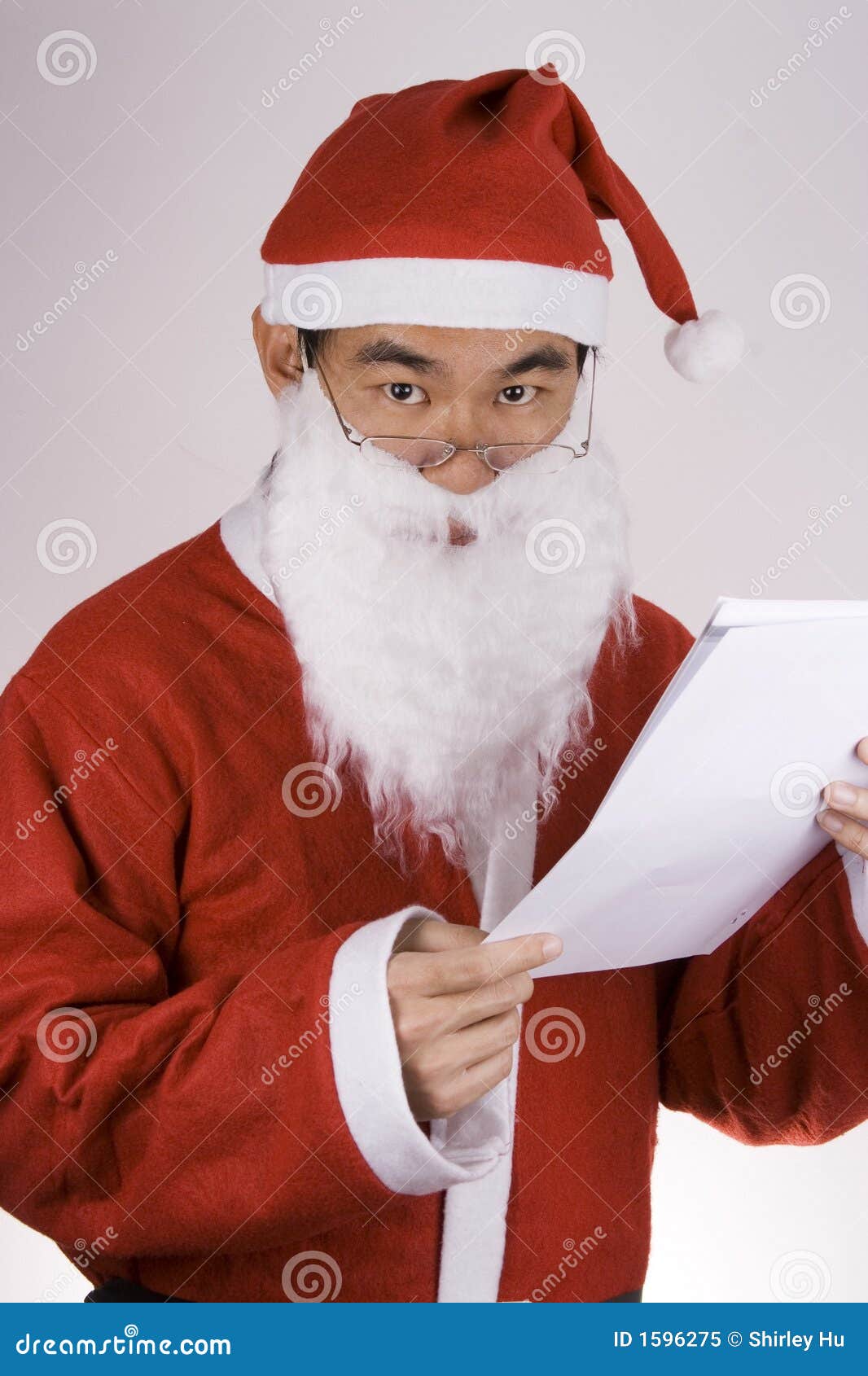 Santa Claus With Check List Stock Image - Image of checking, beard: 1596275
