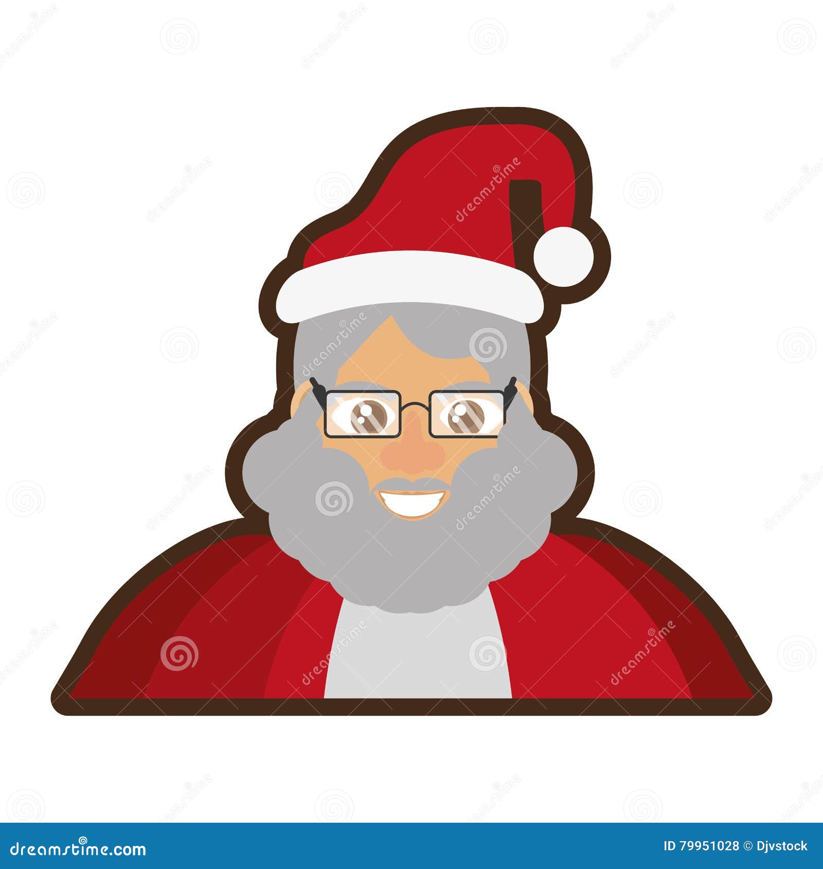 Santa Claus Christmas Character Icon Stock Vector - Illustration of ...