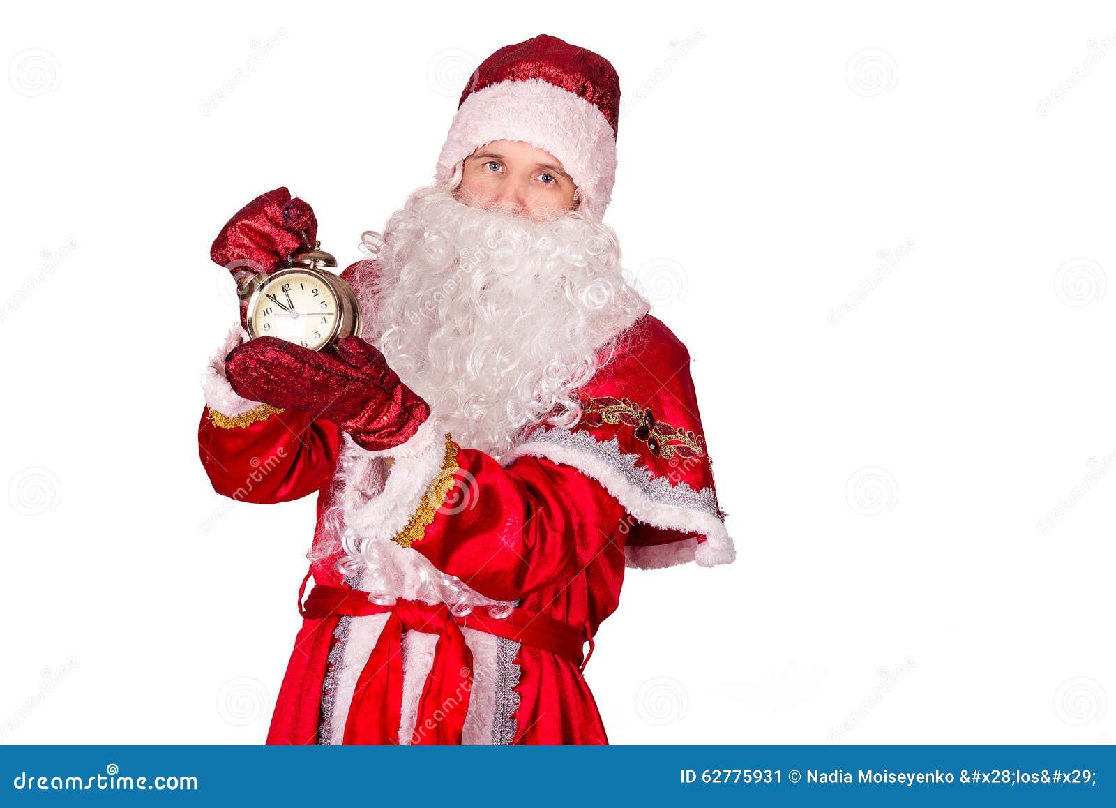 Santa Claus, Christmas, Clock. Stock Image - Image of holiday, santa ...