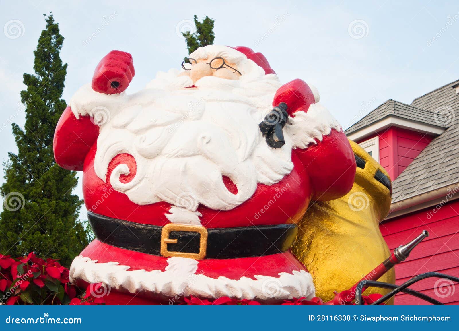 Santa Claus on Christmas Day Stock Photo - Image of straw, monument ...