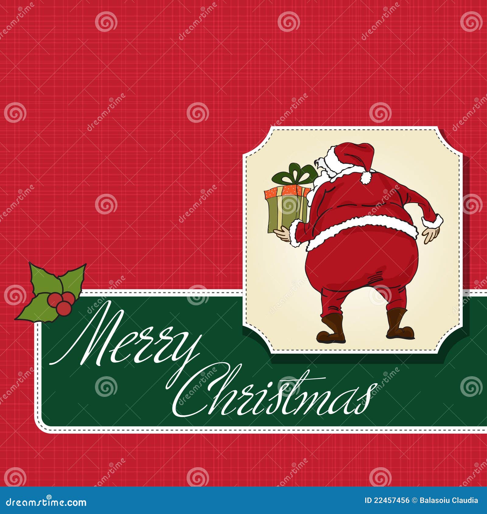 Santa Claus, Christmas Greeting Card Stock Illustration - Illustration ...
