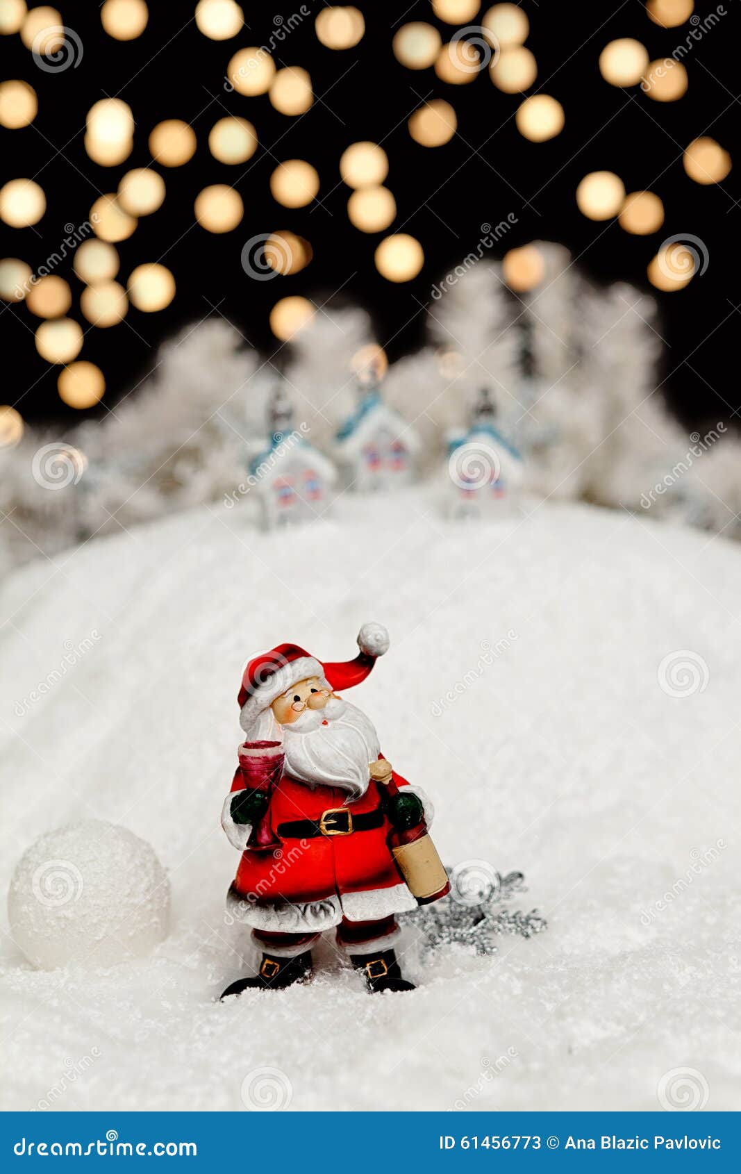 Santa Claus in the Christmas Night Stock Image - Image of frost ...