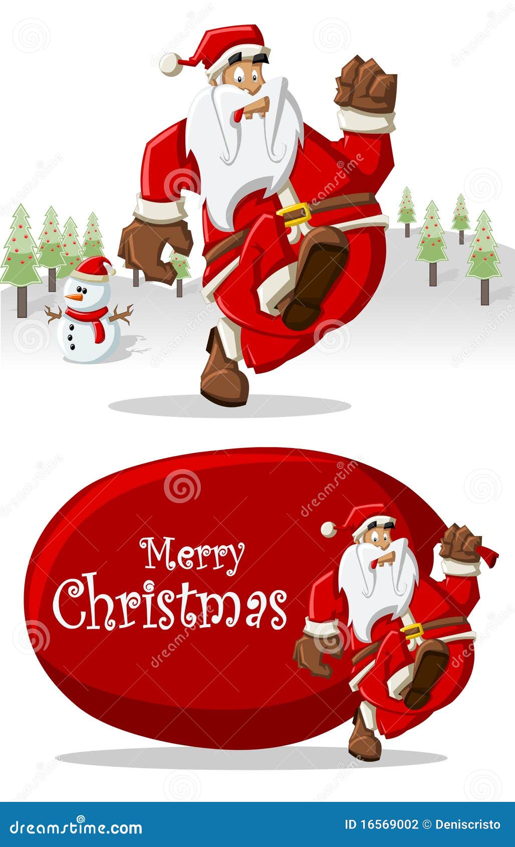 Santa-Claus on Christmas Time Stock Vector - Illustration of natal ...