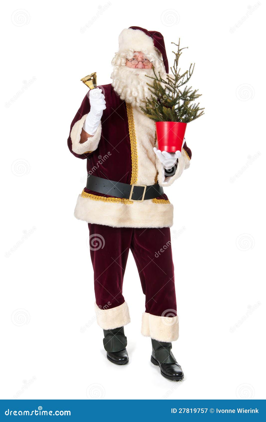 Santa Claus with Christmas Tree Stock Image - Image of christmas ...