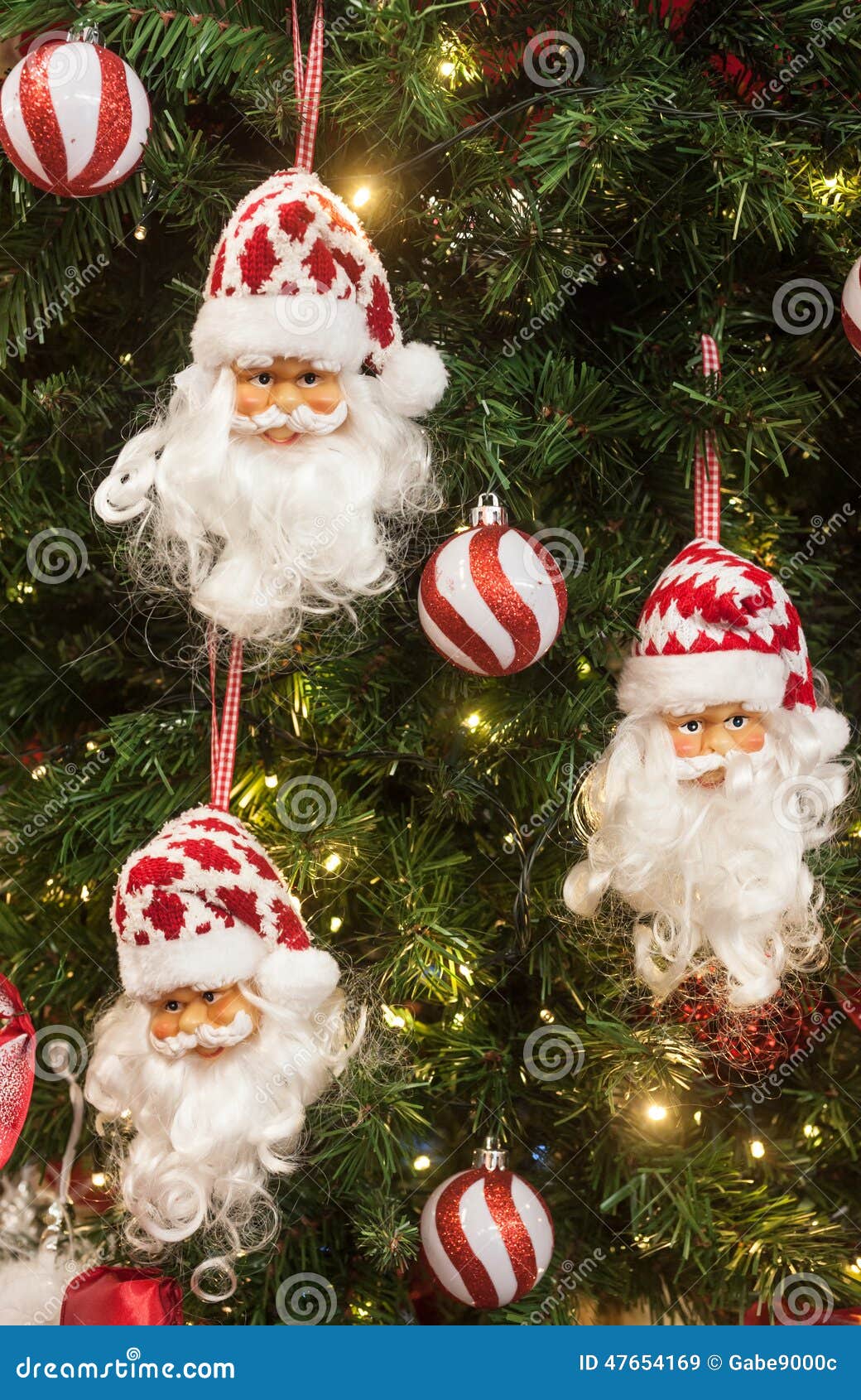 Santa Claus Christmas Tree Decorations Stock Image - Image of ...