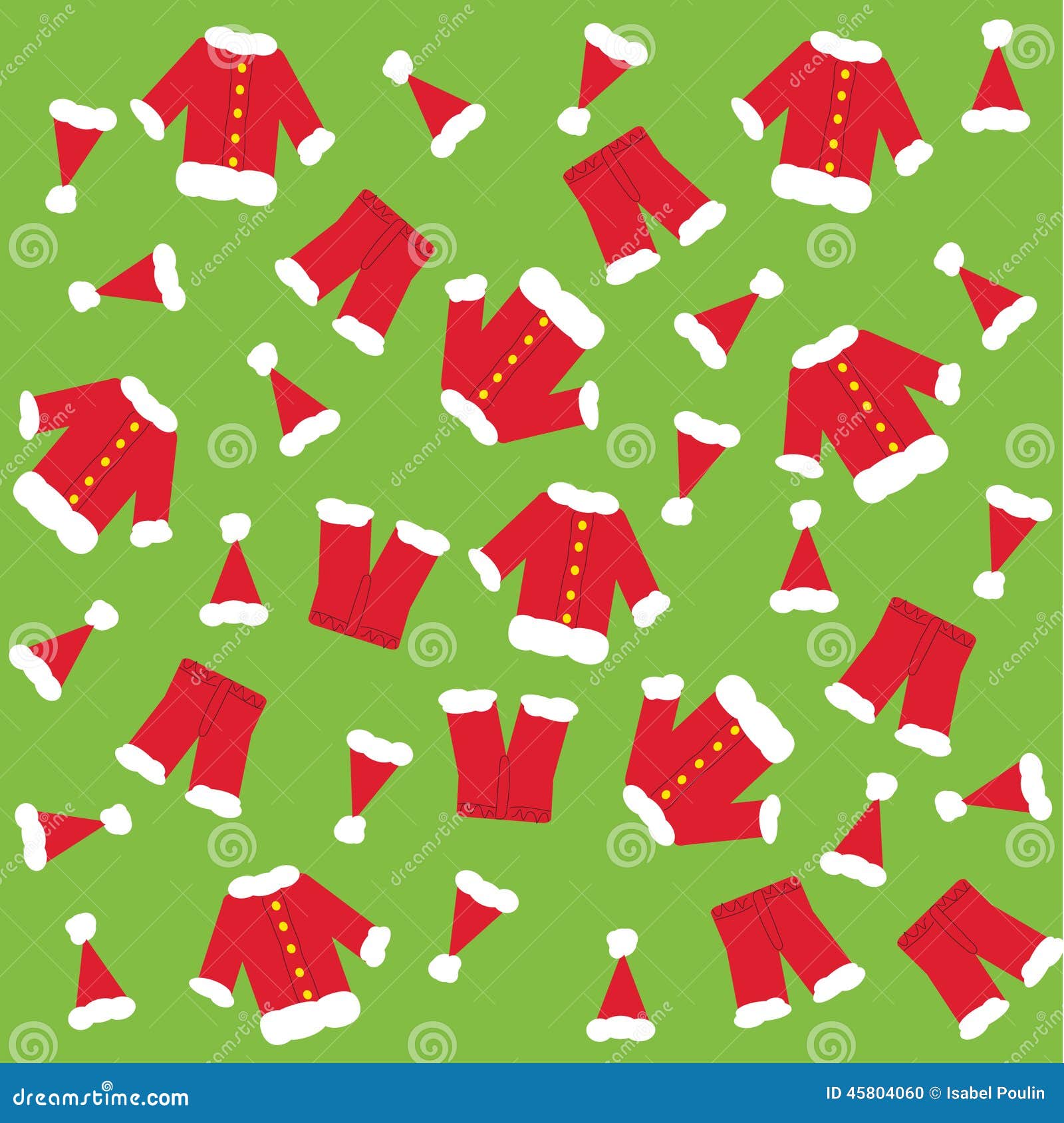 Santa claus clothes stock vector. Illustration of december - 45804060