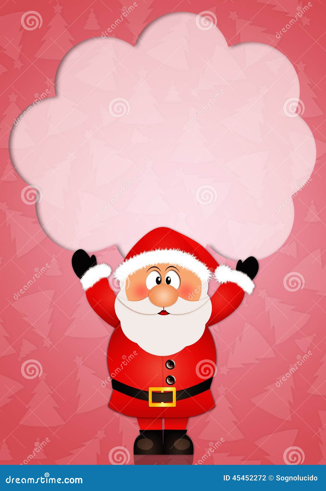 Santa Claus with comic stock illustration. Illustration of tree - 45452272