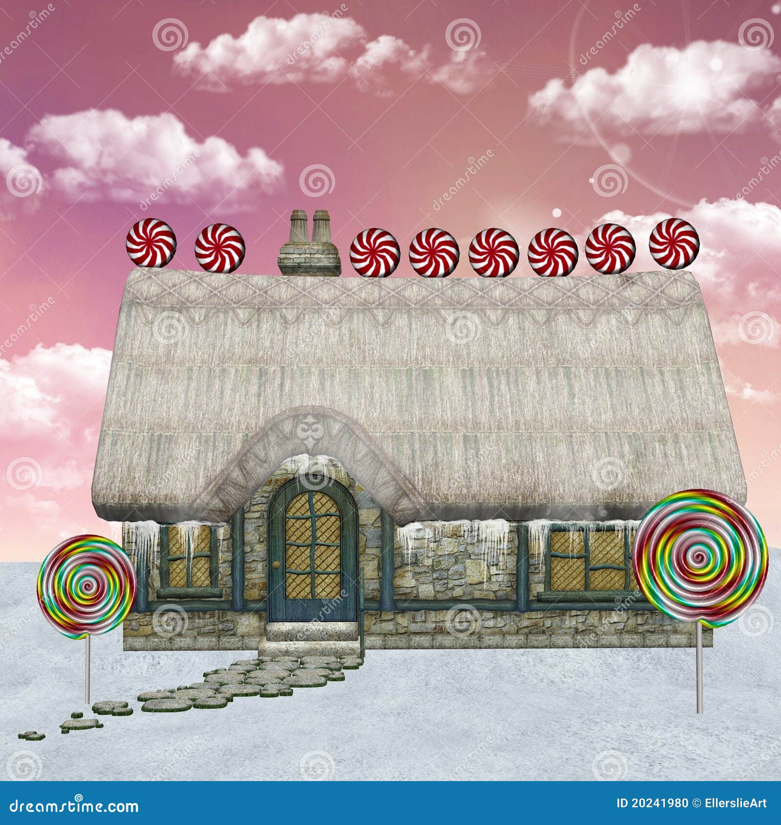 Santa Claus cottage stock illustration. Illustration of cottage - 20241980