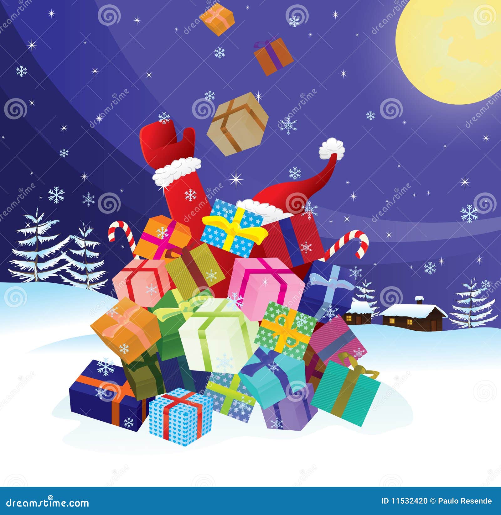 Santa Claus Crash by Christmas Stock Vector - Illustration of ...