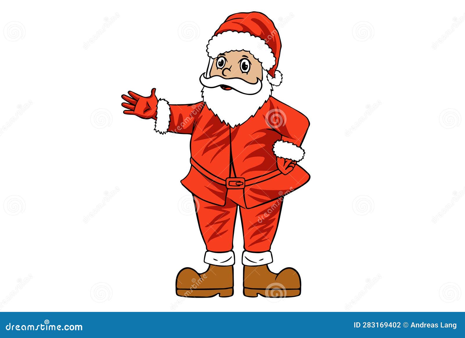 Santa Claus Creative Xmas Old Man Saint Nicholas Stock Illustration ...