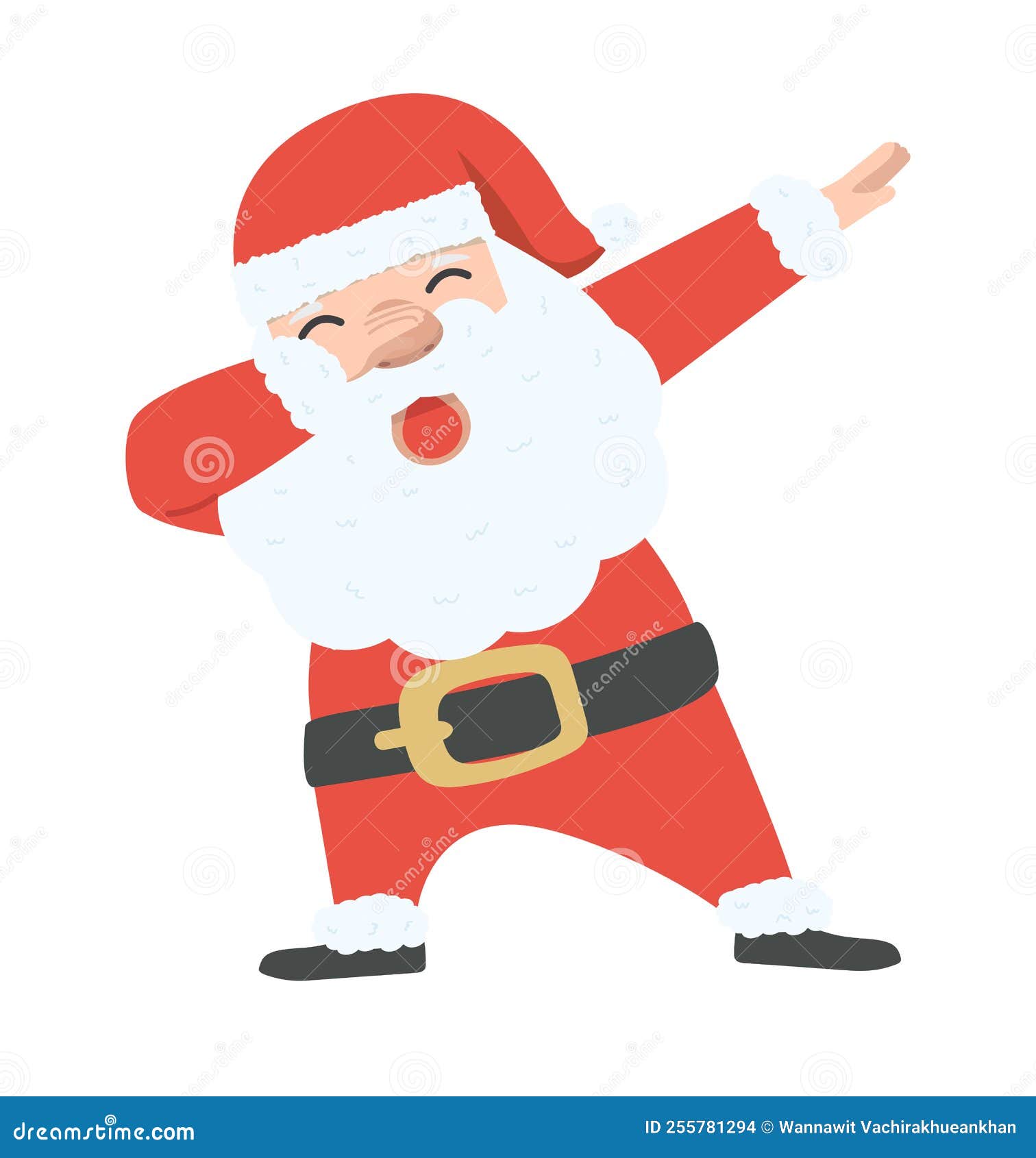 Santa Claus Dabbing Dance Vector Cartoon Stock Vector - Illustration of ...