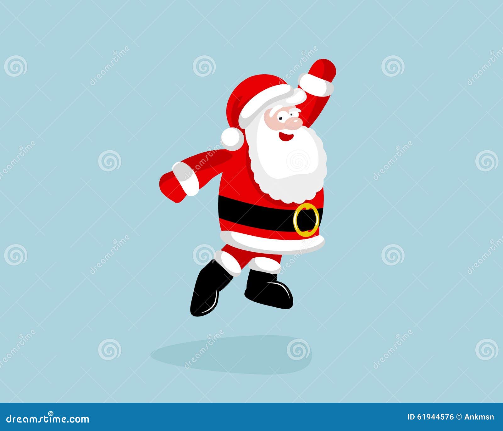 Santa Claus Dancing and Jumping Stock Vector - Illustration of outdoors ...