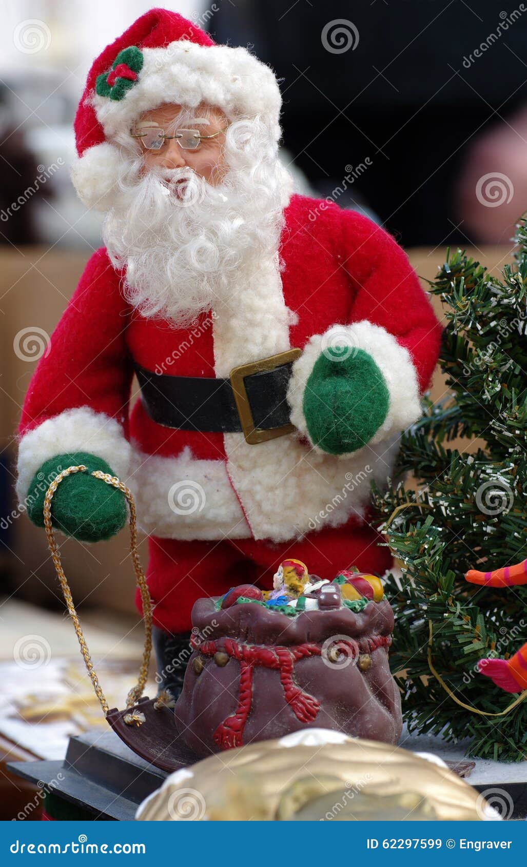 Santa Claus Decorations Christmas Stock Image - Image of flea, obsolete ...