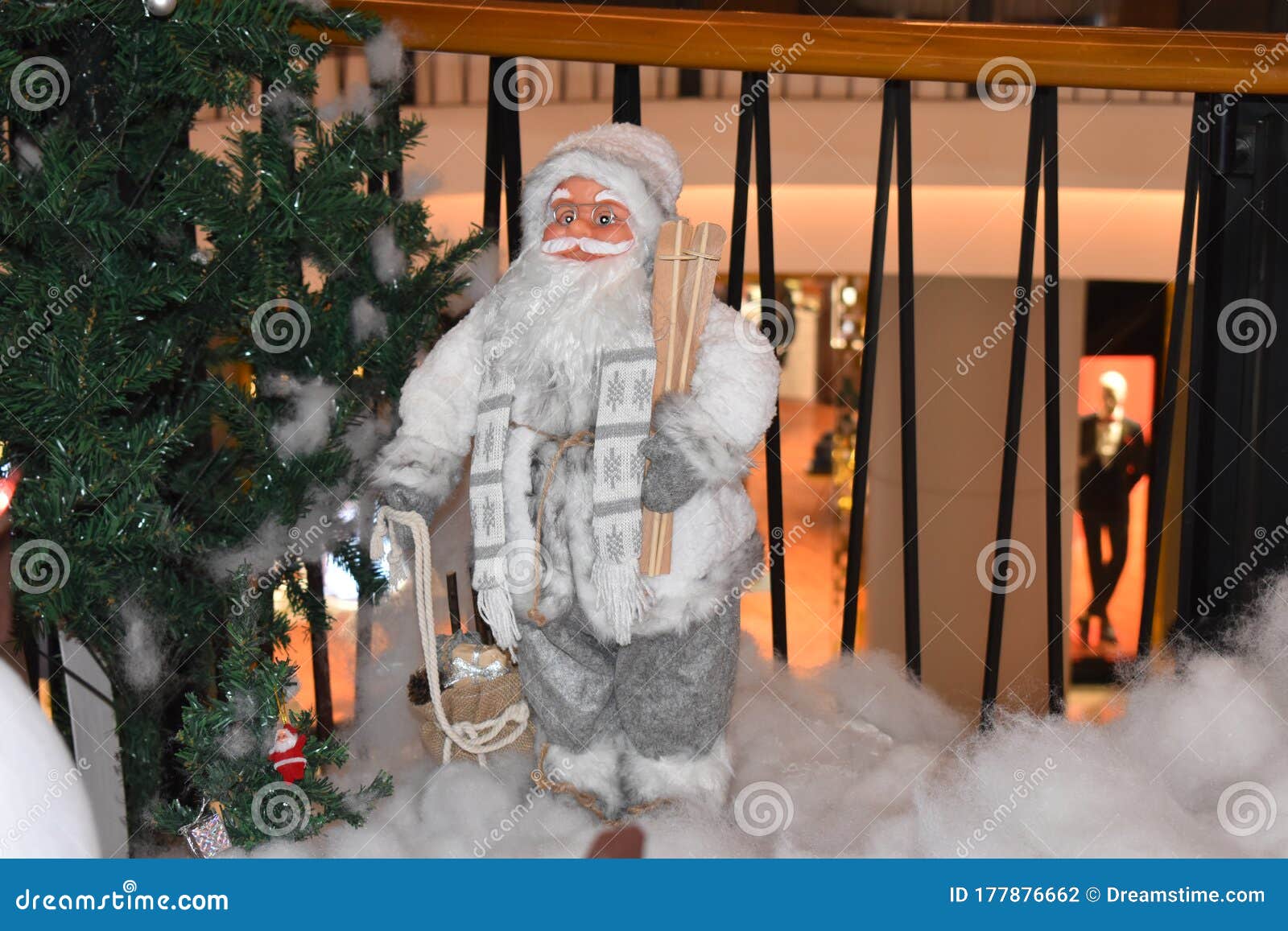 Santa Claus Decorations in Esplanade Mall Stock Photo - Image of ...