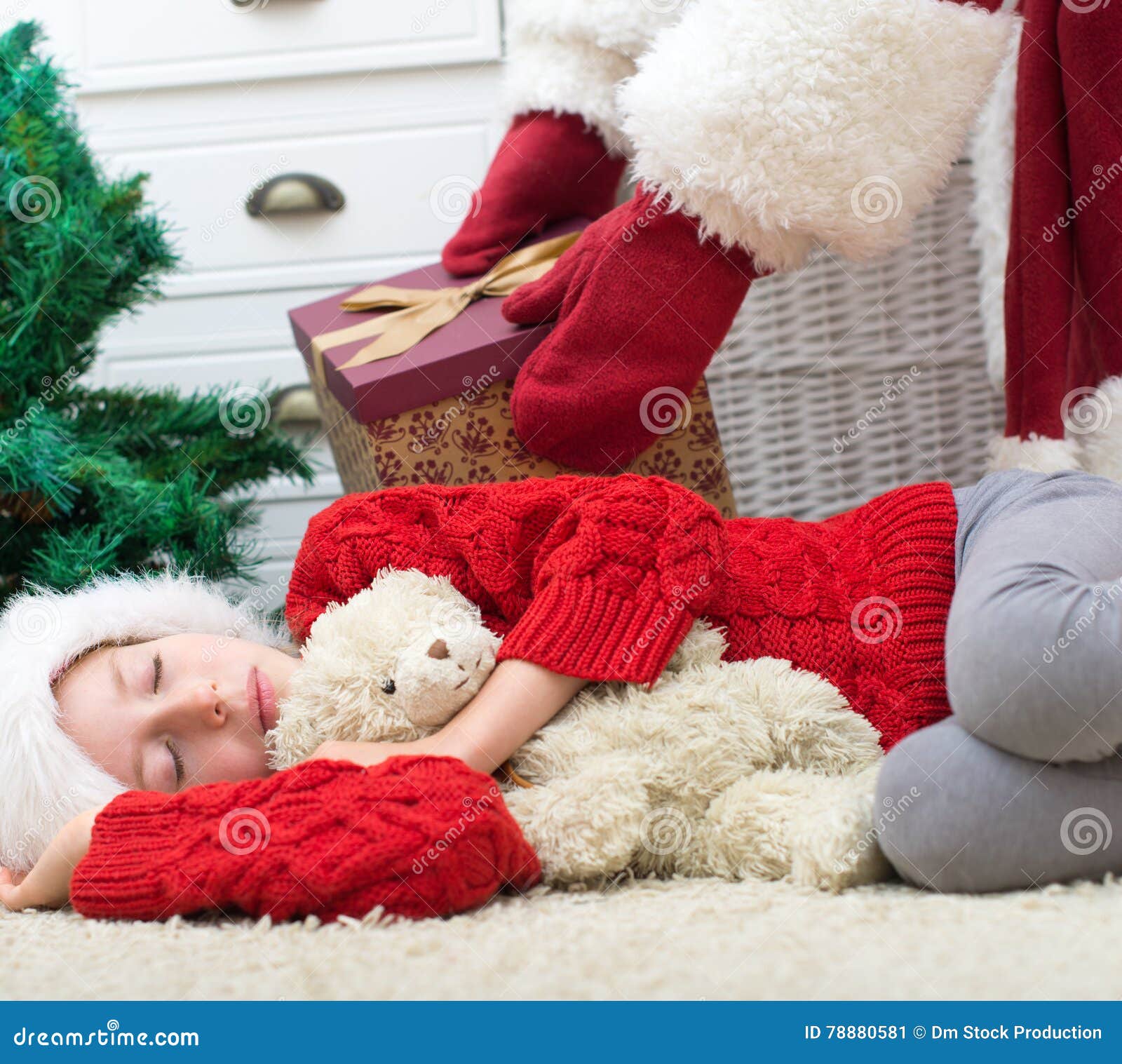 Santa Claus Delivering Presents. Stock Image - Image of anticipation ...
