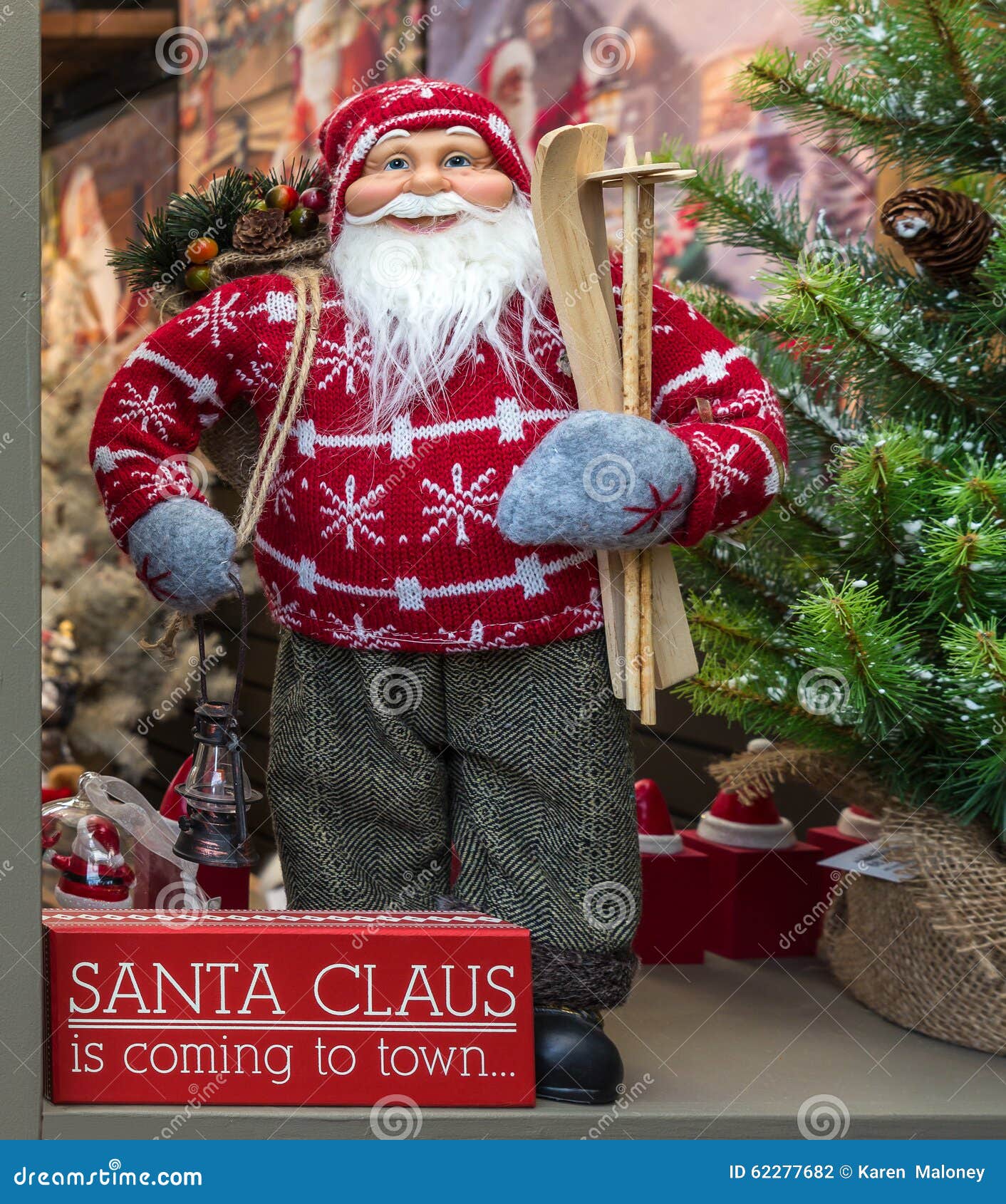 Santa Claus Display stock photo. Image of tree, sweater - 62277682