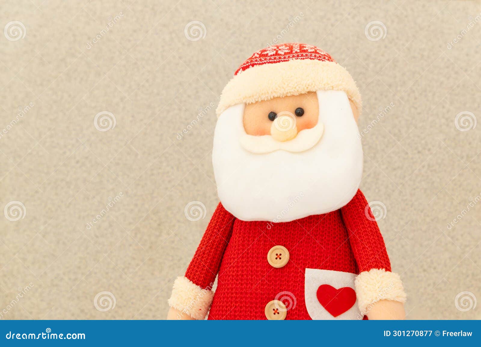 Santa Claus Doll in the Indoor at Horizontal Composition Stock Image ...